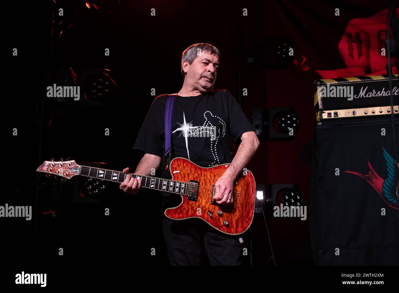 Glasgow, Scotland,17th March 2024, Ian McCallum of Stiff Little Fingers ...