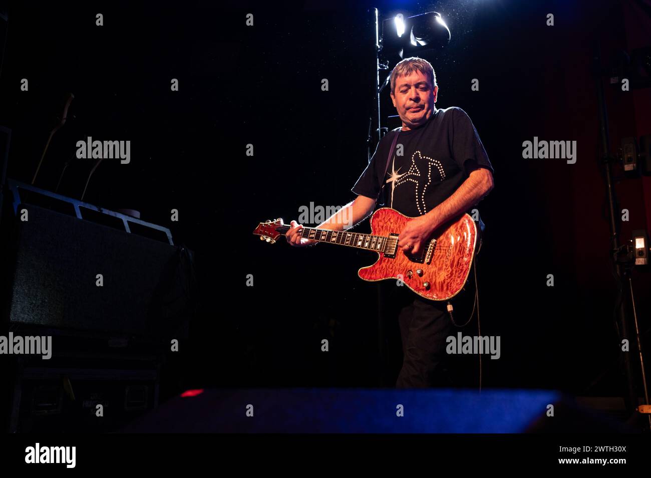 Glasgow, Scotland,17th March 2024, Ian McCallum of Stiff Little Fingers ...