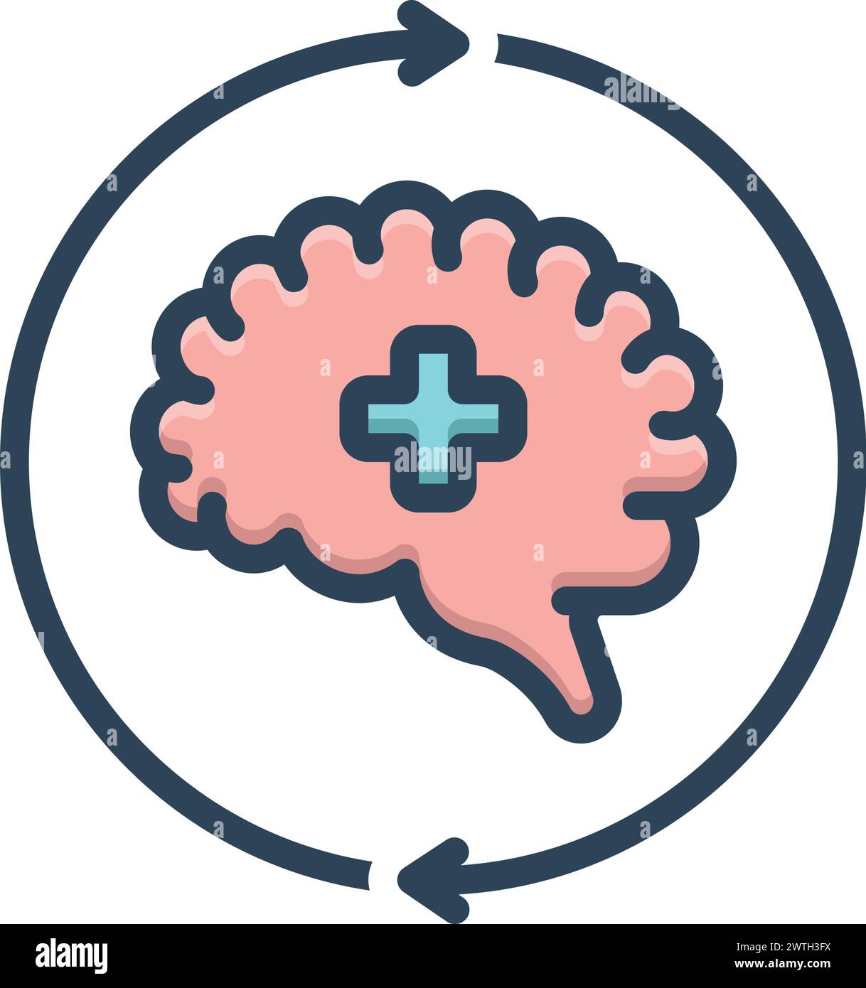 Icon for recovery, brain Stock Vector Image & Art - Alamy