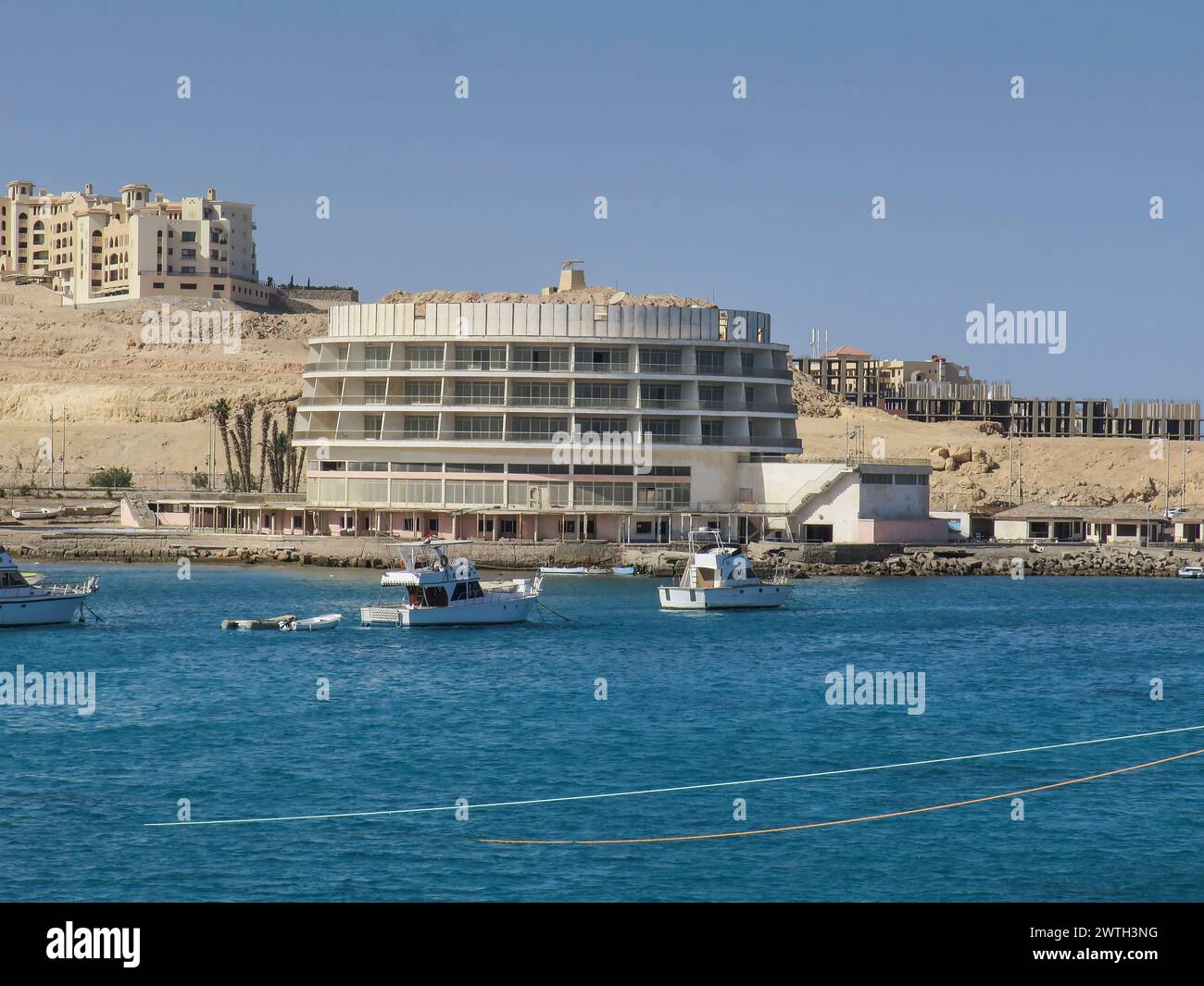 Yacht, Ausflugsschiff vor dem Old Sheraton Hotel, Hurghada, Ägypten ...