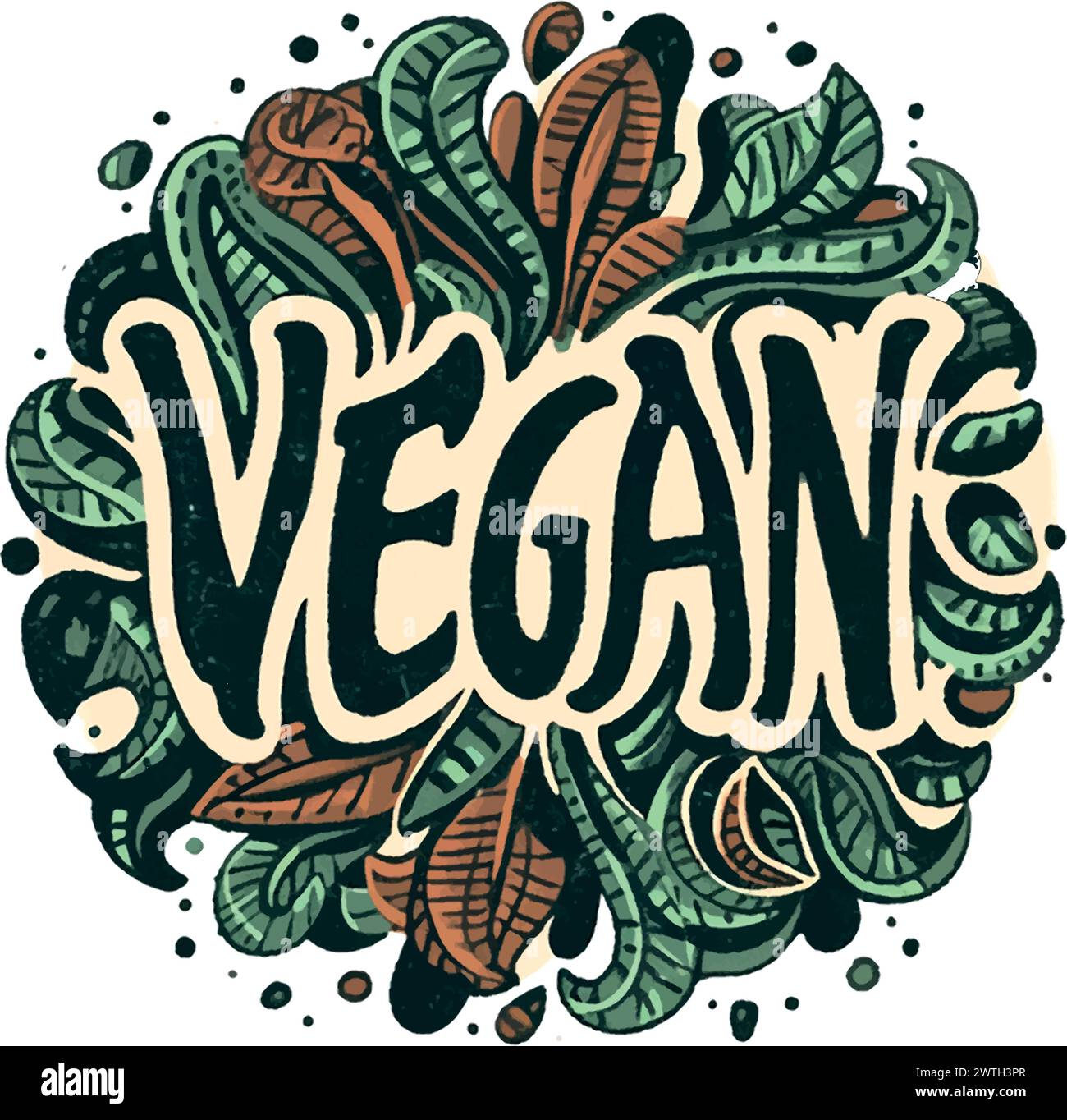Hand written word vegan Stock Vector Images - Alamy