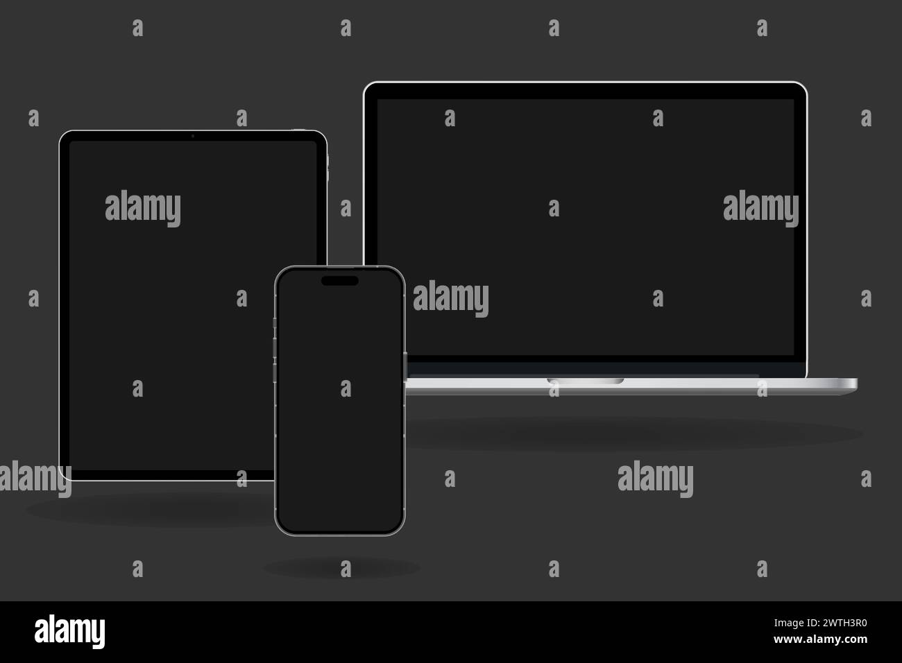 Devices template, Useful electronic mockup, Blank electronic mock ...