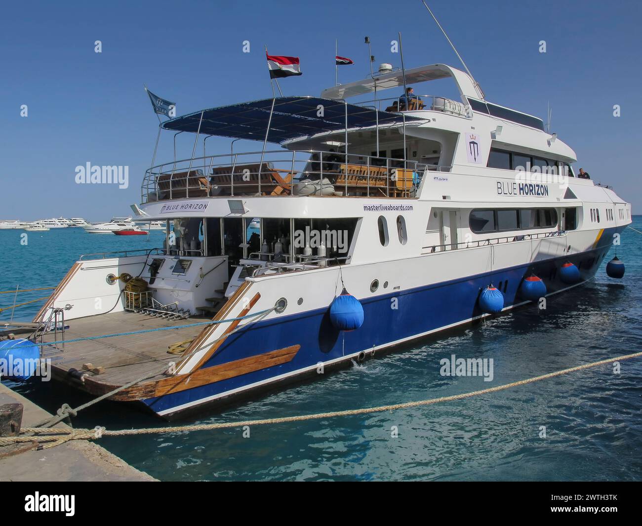Yacht, Taucherschiff, Marina, Hurghada, Ägypten *** Yacht, Diving boat ...