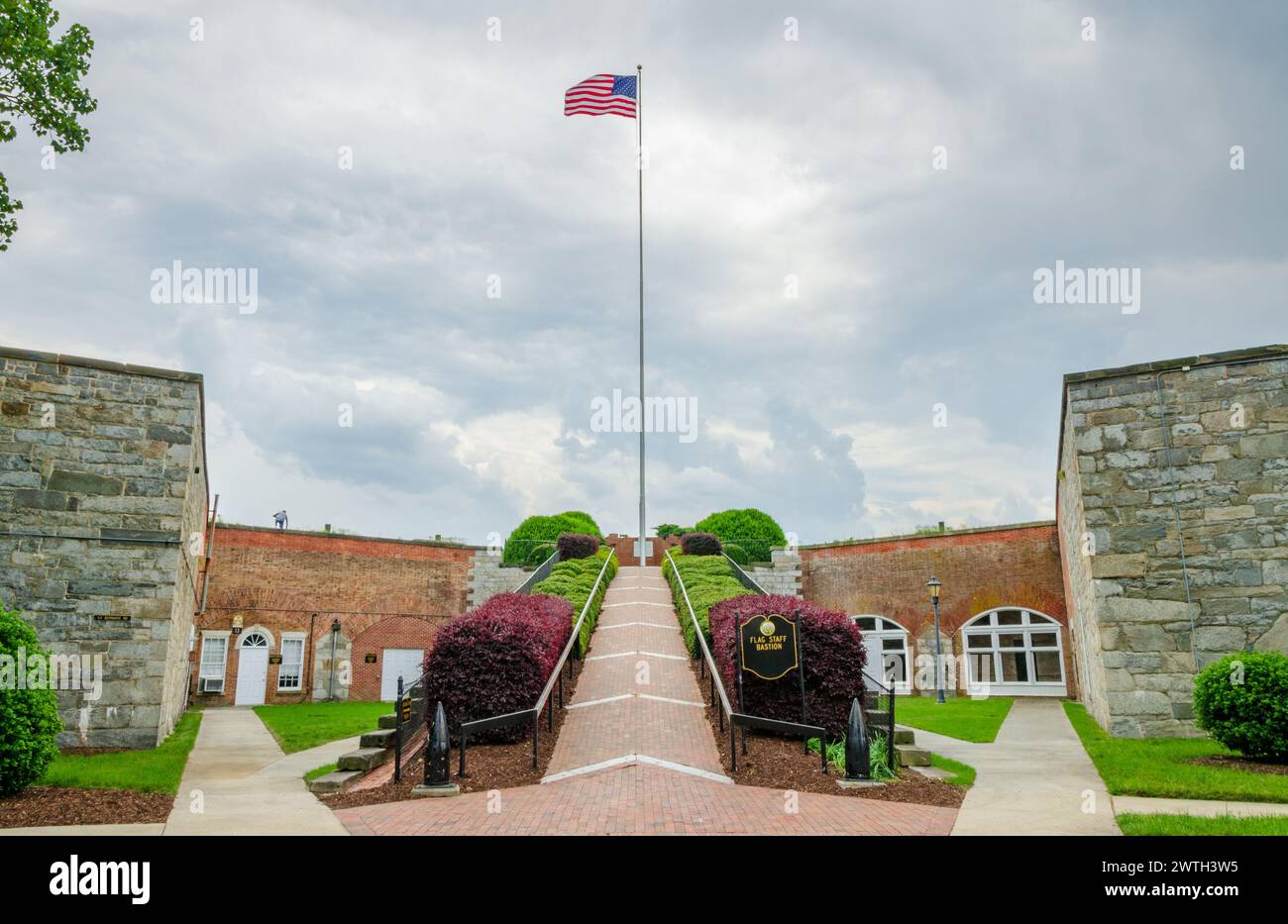 Fort Monroe National Monument, in Hampton, Virginia, at Old Point ...