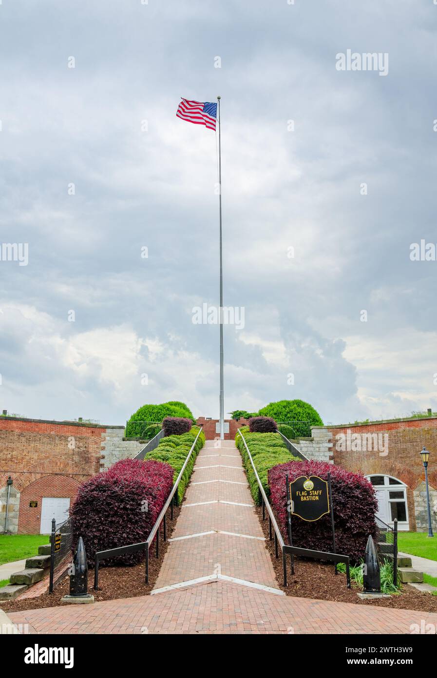 Fort Monroe National Monument, in Hampton, Virginia, at Old Point ...