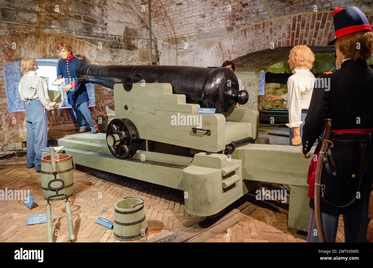 Fort Monroe National Monument, in Hampton, Virginia, at Old Point ...