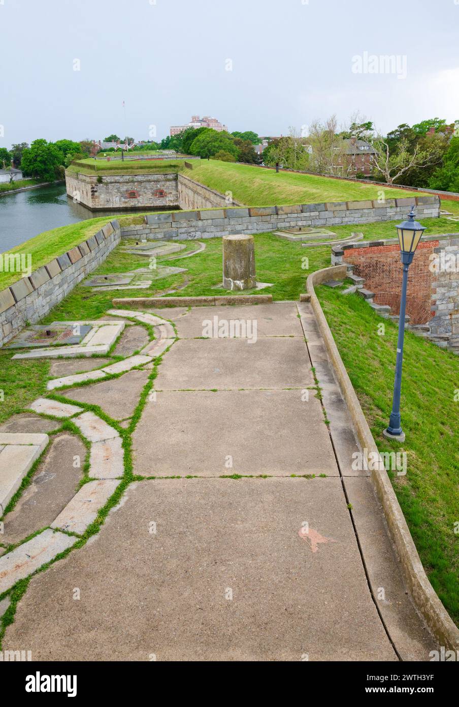 Fort Monroe National Monument, in Hampton, Virginia, at Old Point ...
