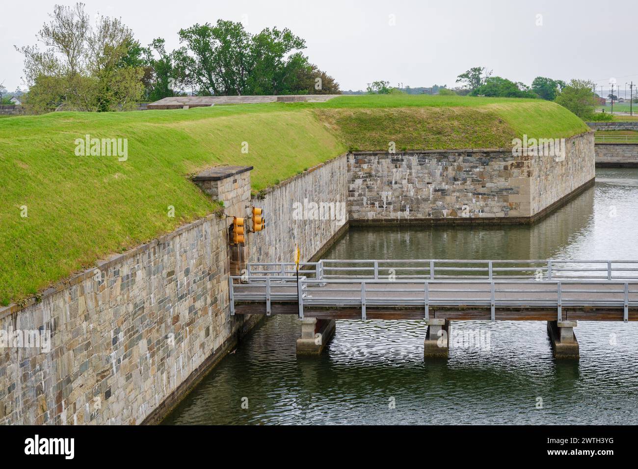Fort Monroe National Monument, in Hampton, Virginia, at Old Point ...