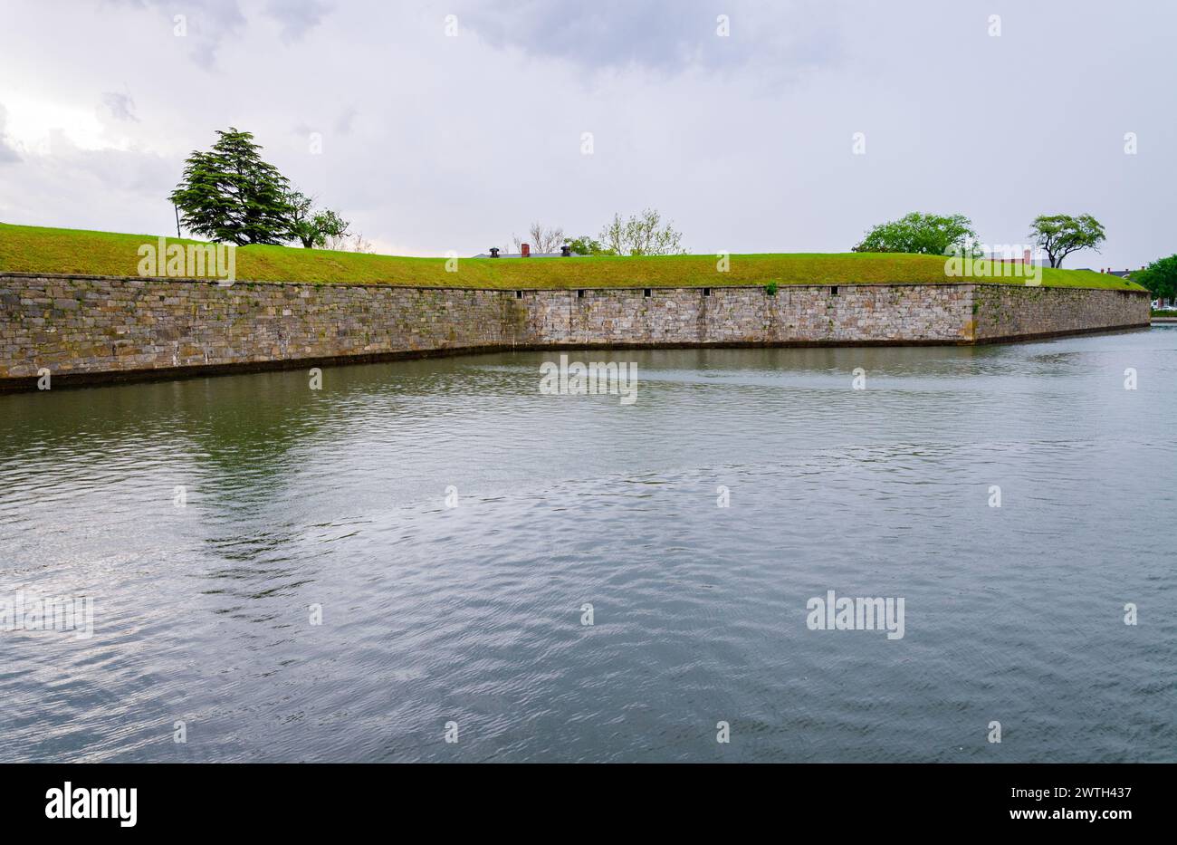 Fort Monroe National Monument, in Hampton, Virginia, at Old Point ...