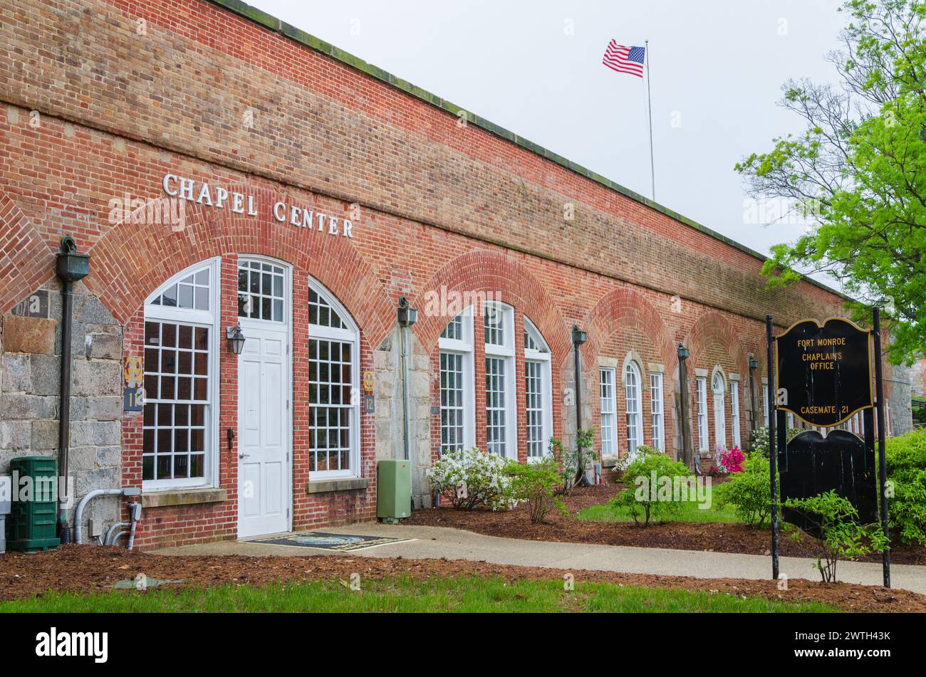 Fort Monroe National Monument, in Hampton, Virginia, at Old Point ...