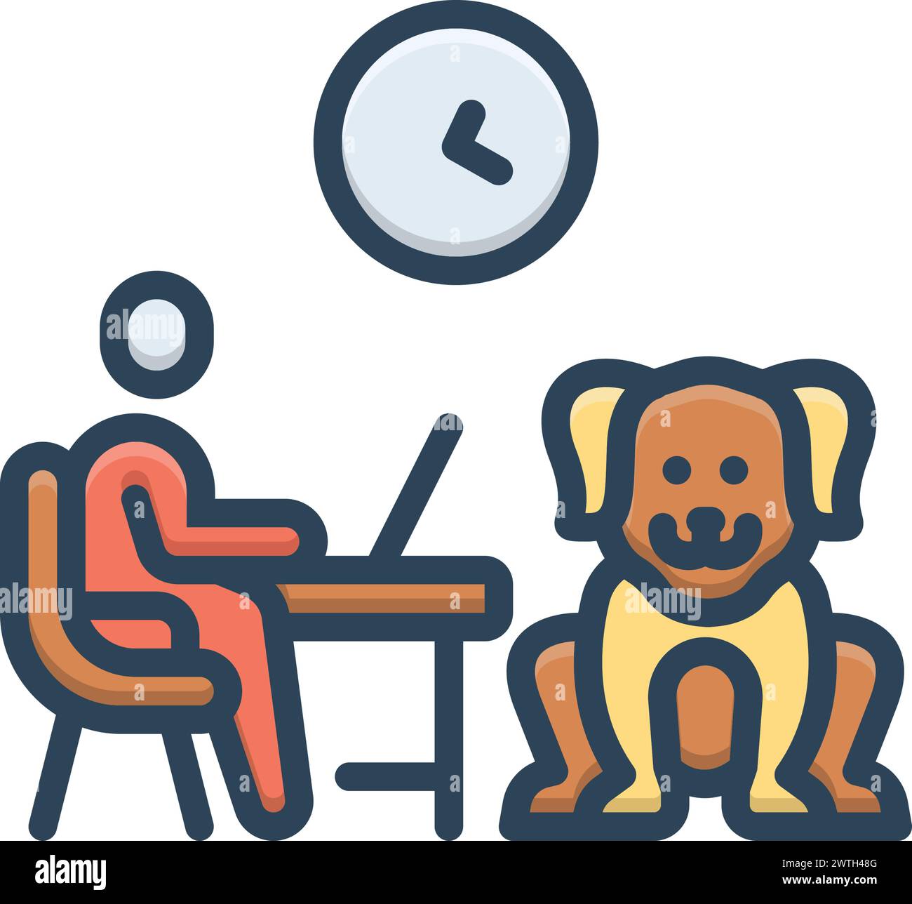 Dog friendly workplace Stock Vector Images - Alamy