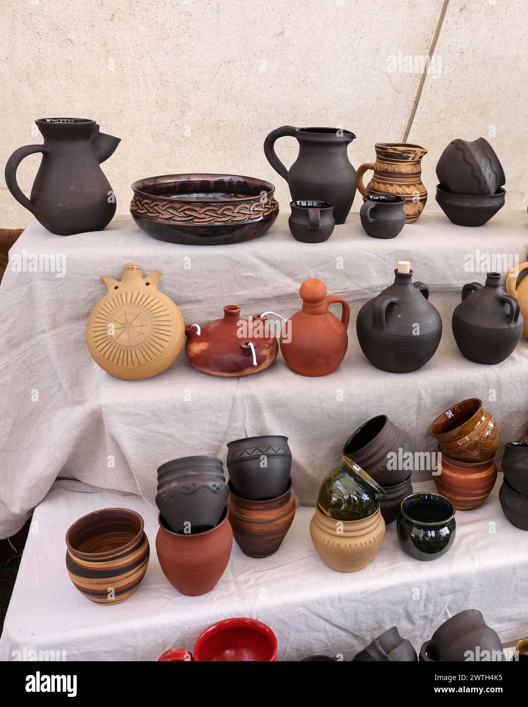 Cracow, Poland - April 11, 2023: Handmade imitations of medieval ...