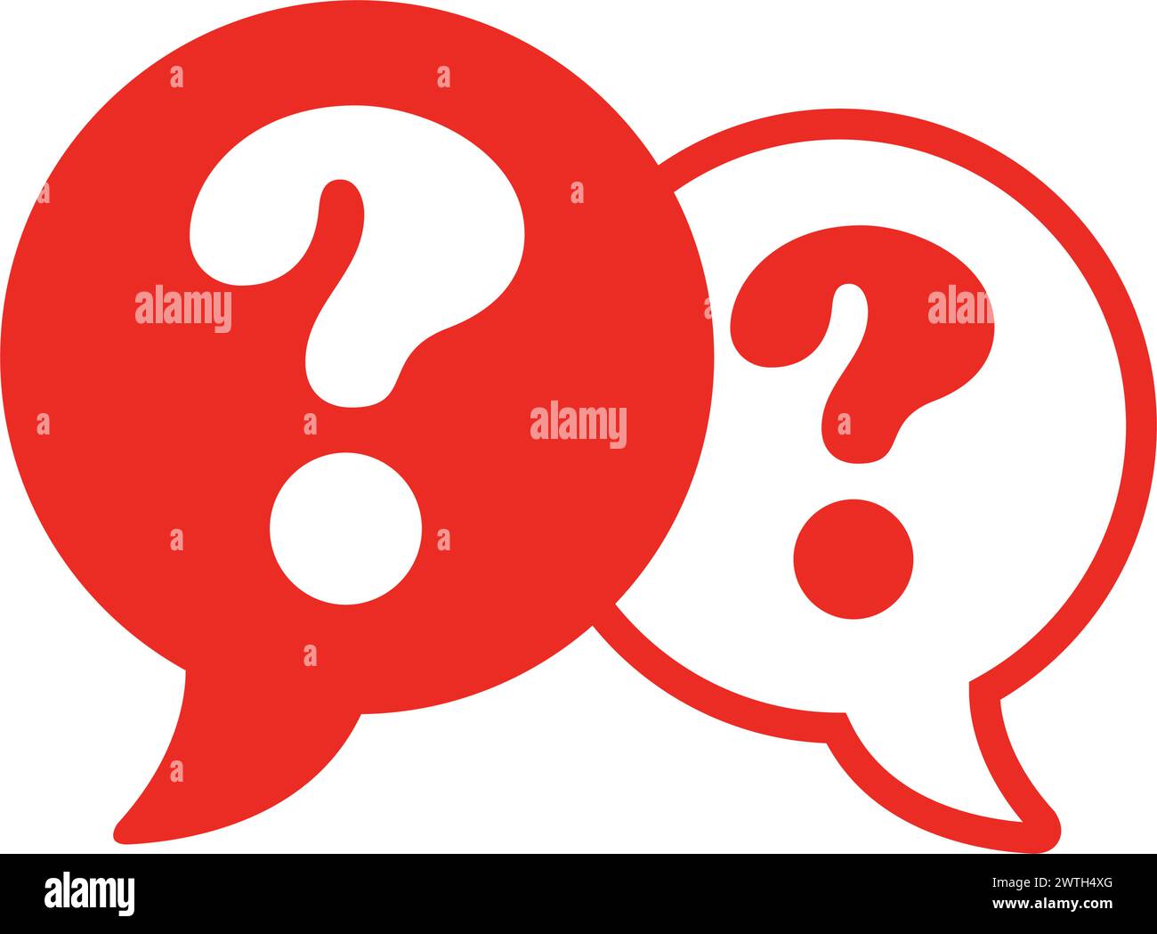 Vector bubbles with question mark. Question icons isolated on white ...