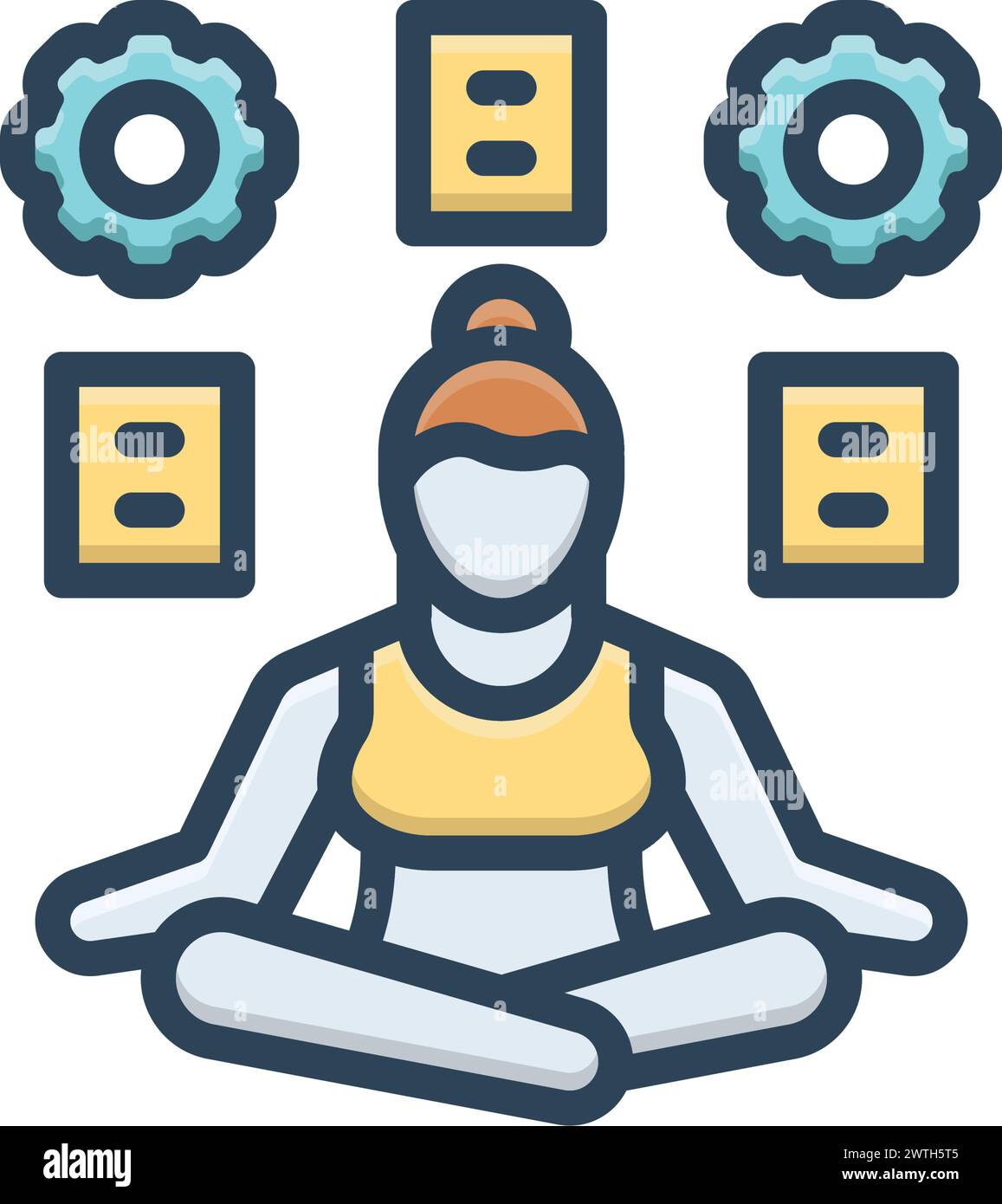 Stress management icon Cut Out Stock Images & Pictures - Alamy