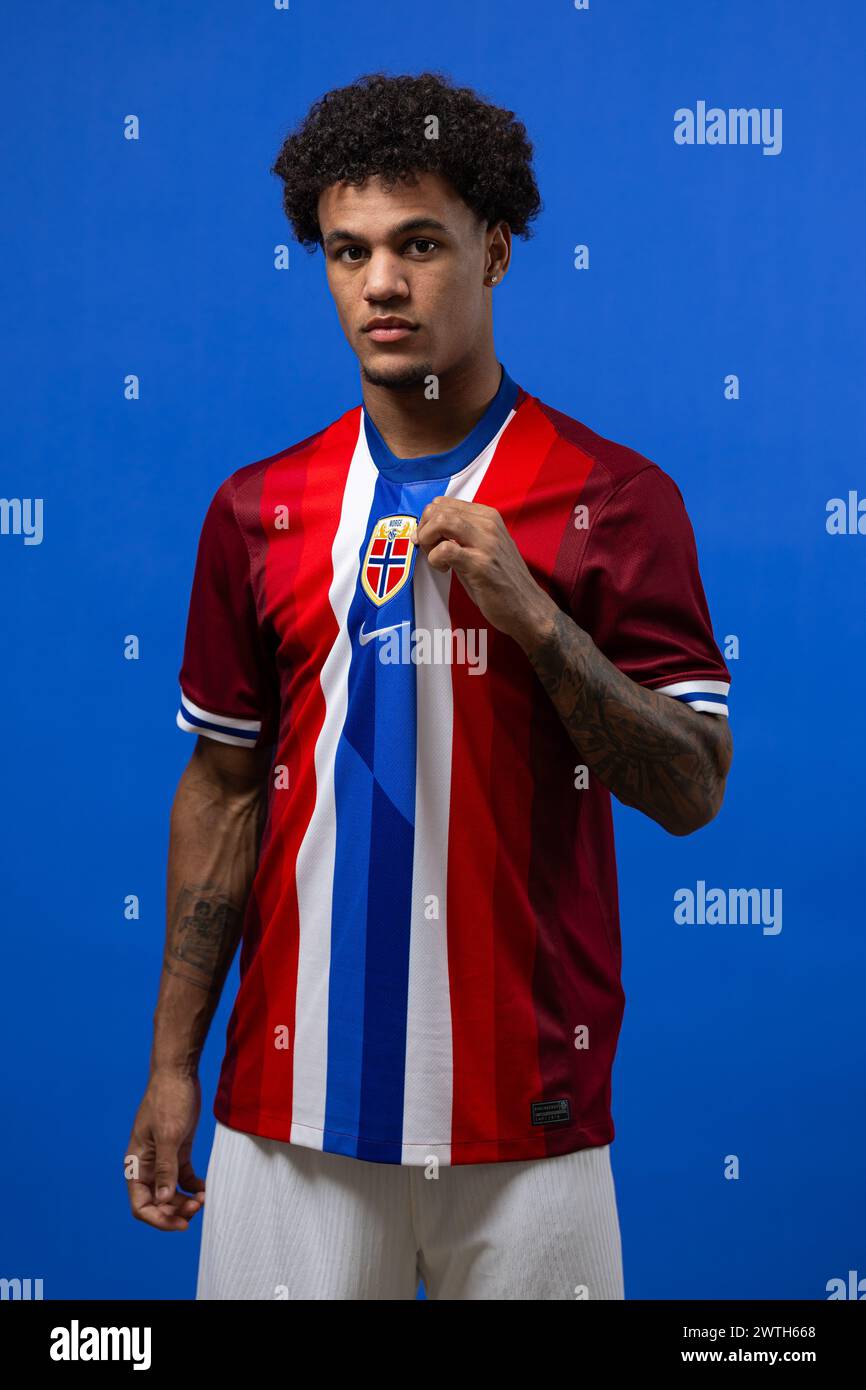 Manchester, UK. 28th Feb, 2024. 240318 Oscar Bobb of the Norwegian ...