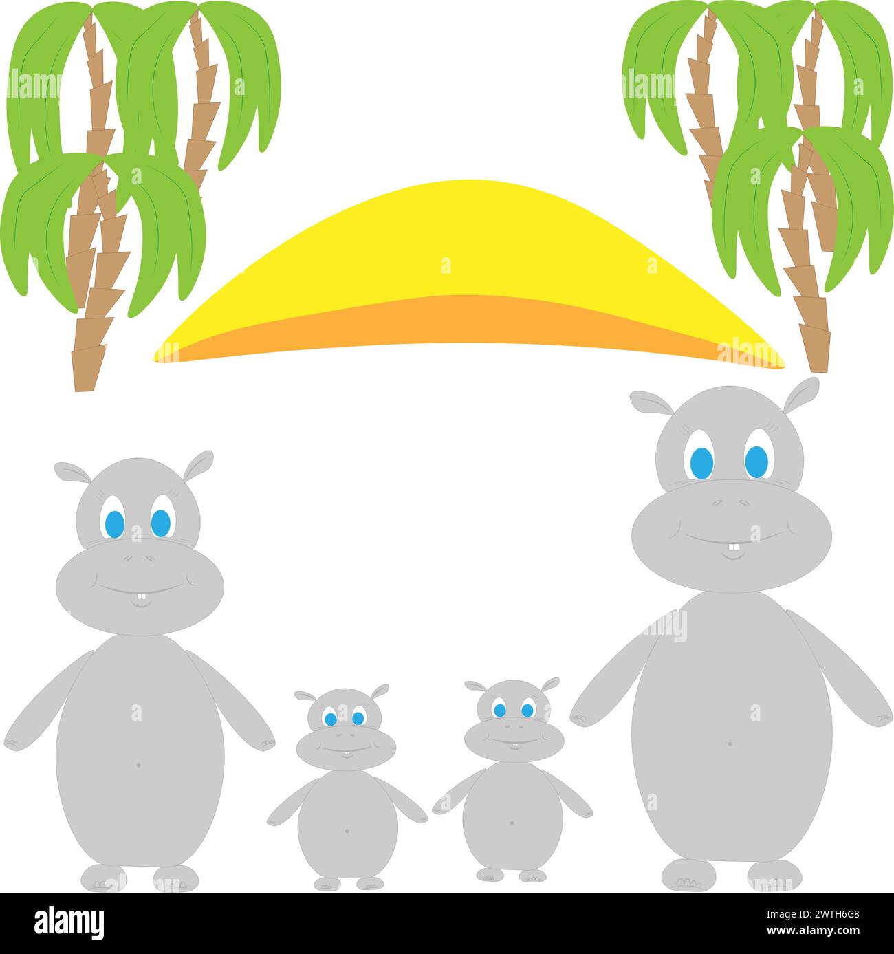 Hippopotamus mother Stock Vector Images - Alamy