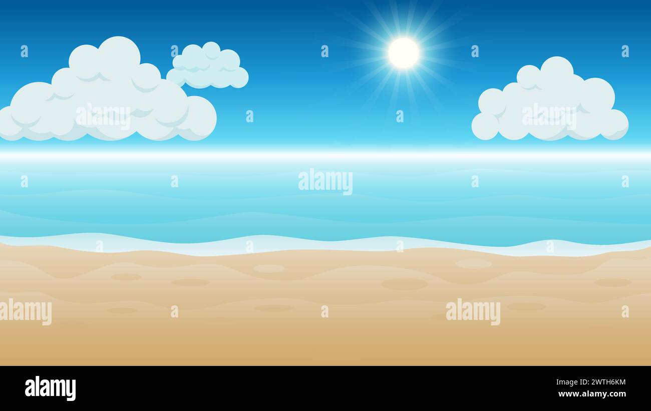 Beautiful sunny tropical beach. Paradise tropical background seascape ...