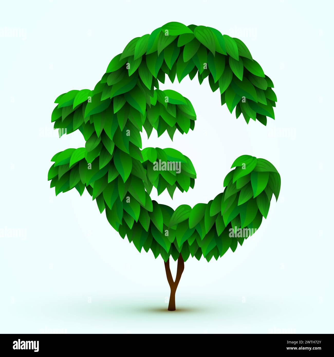 Money euro tree Stock Vector Images - Alamy
