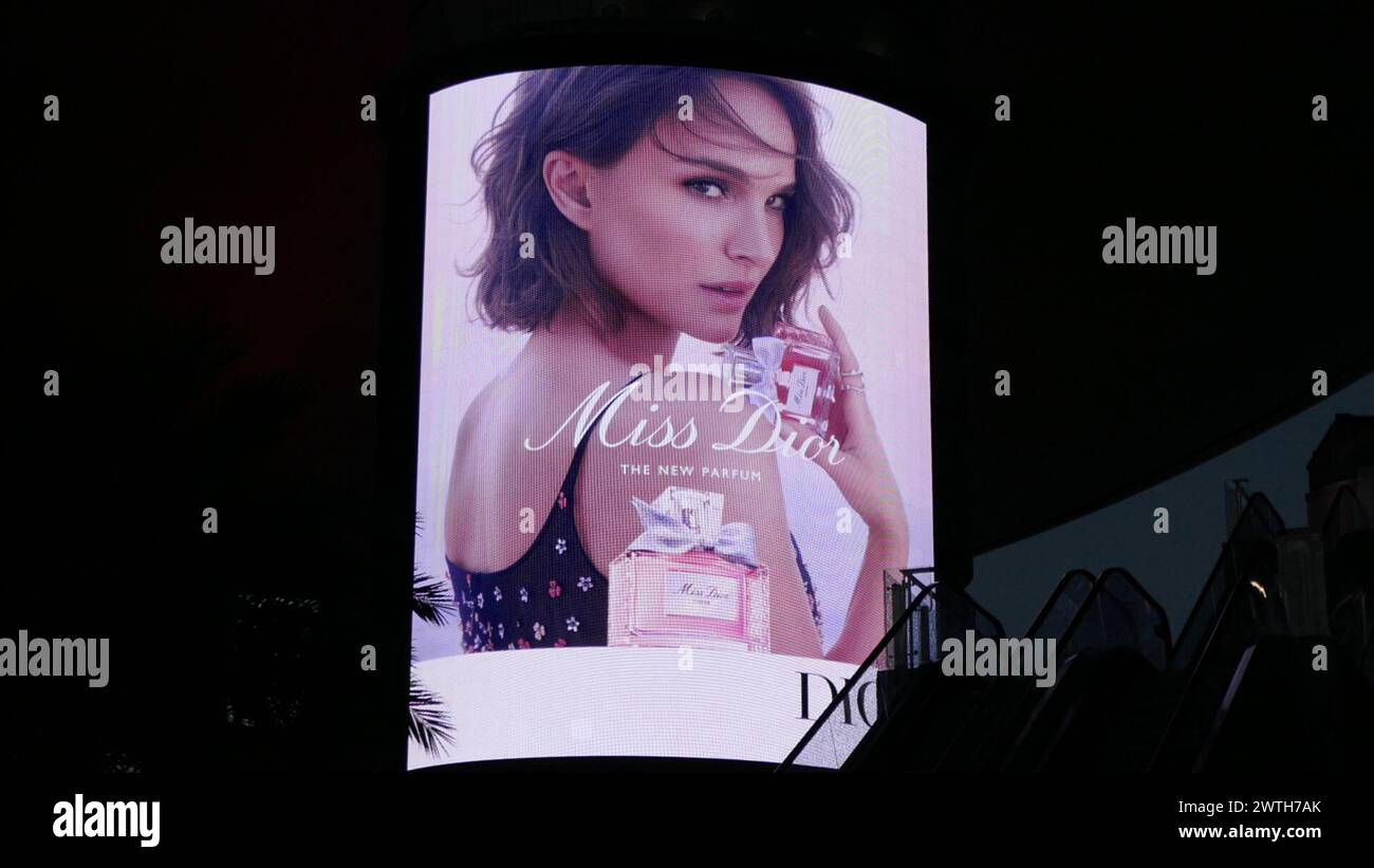 Las Vegas, Nevada, USA 8th March 2024 Natalie Portman Dior Billboard at ...