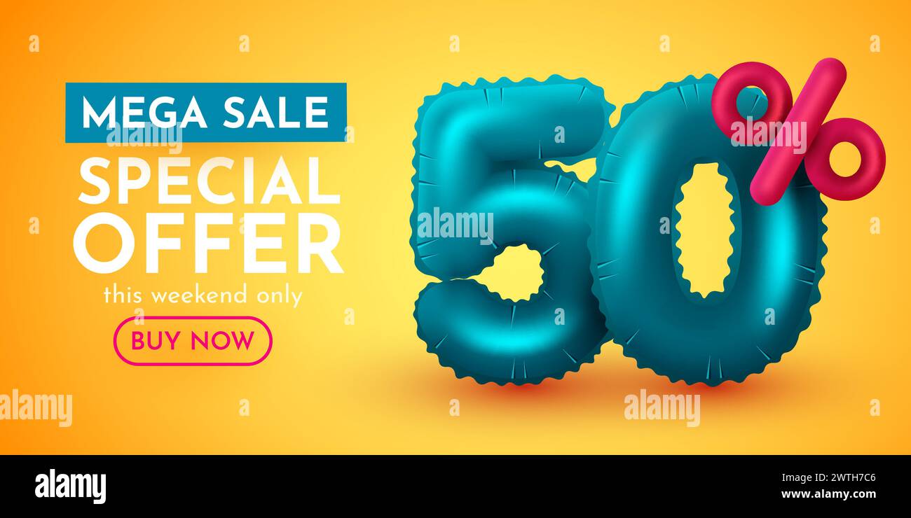 Balloon fifty percent Stock Vector Images - Alamy