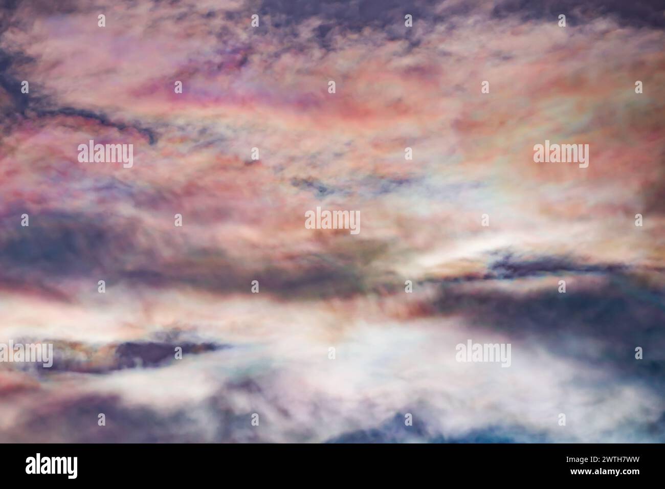 Iridescent clouds at sunset in Alhambra Stock Photo - Alamy
