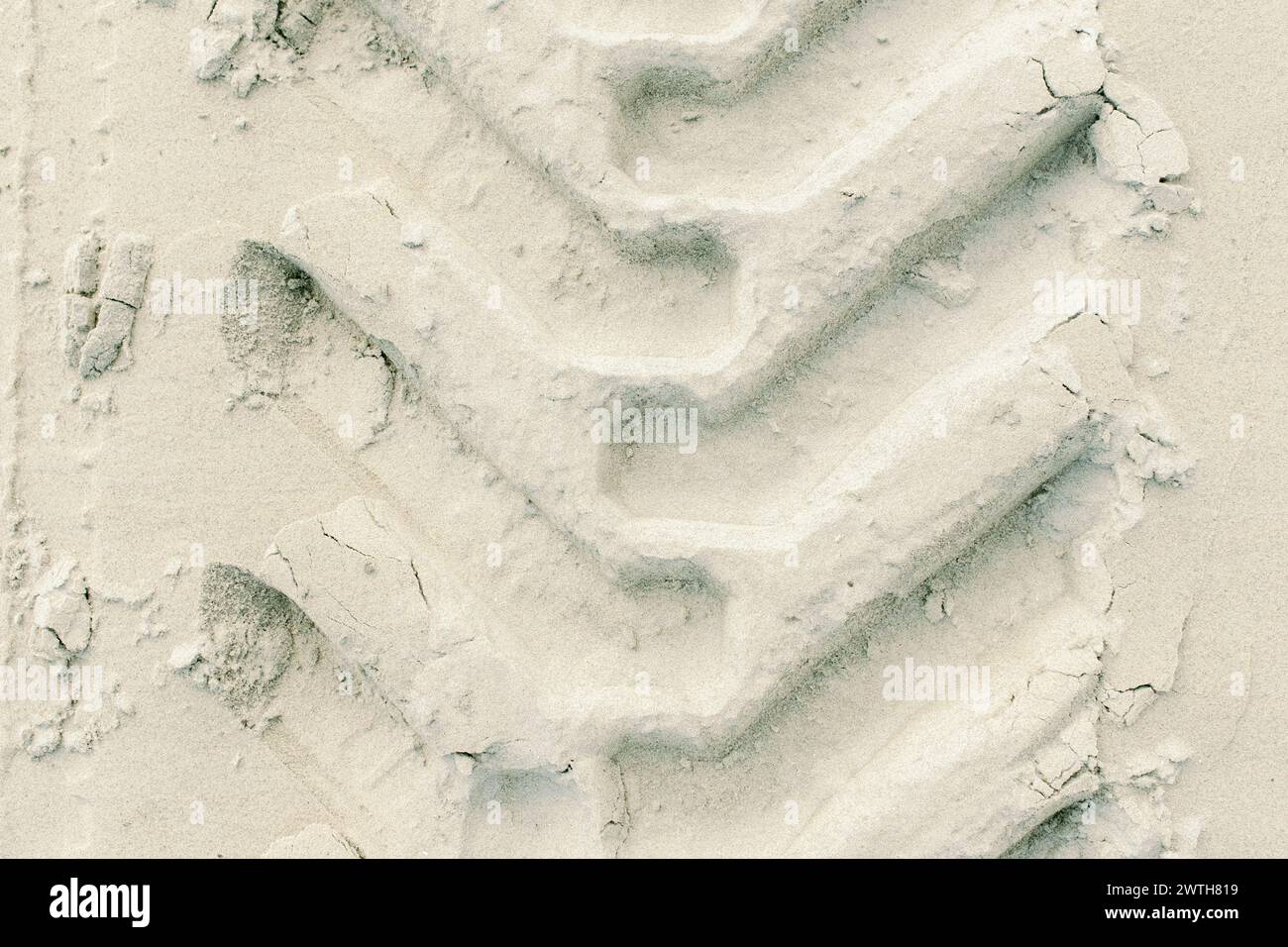 Wide Tire Tracks in Sand Stock Photo - Alamy