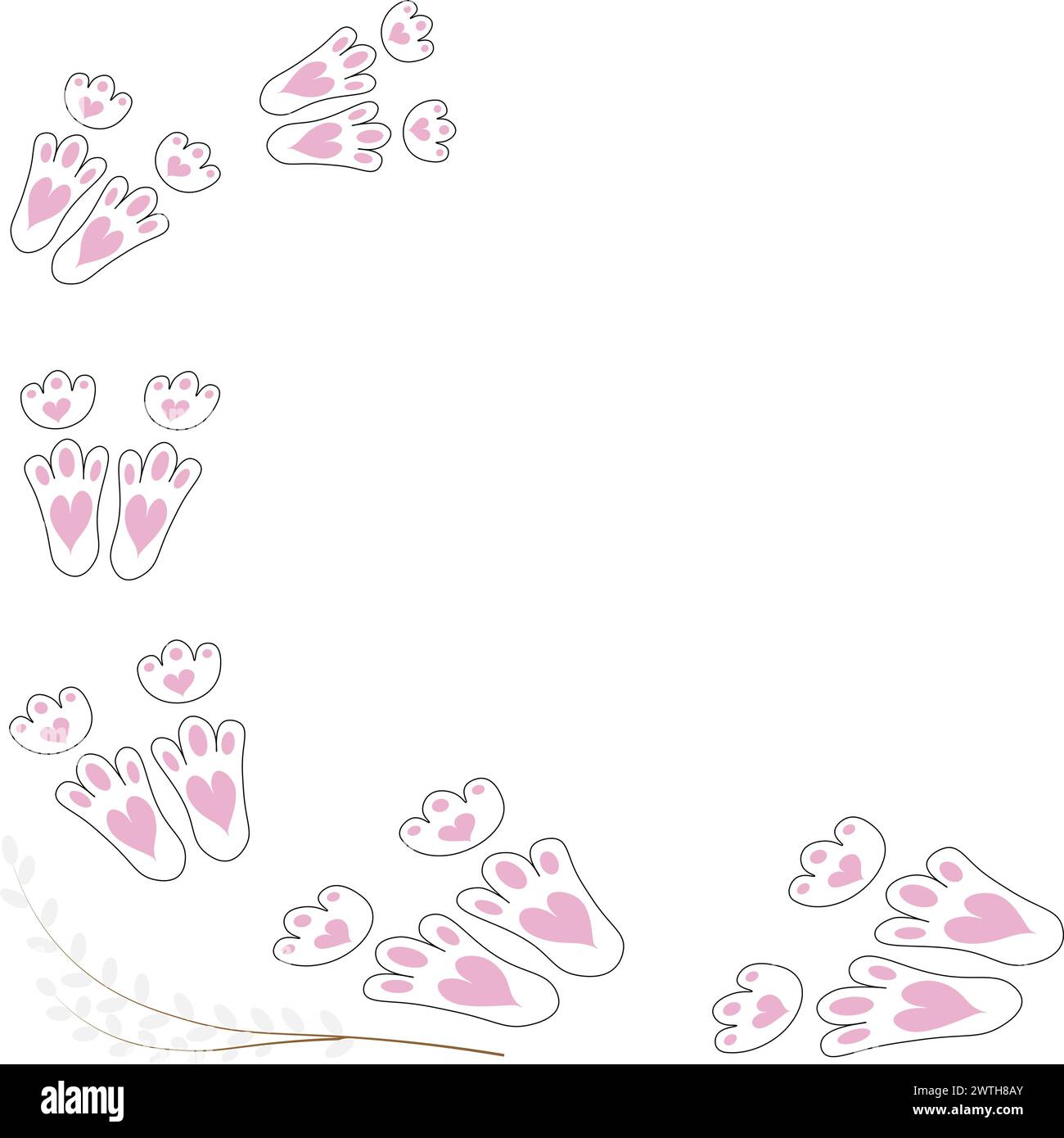 Cute rabbit foot icon Stock Vector Images - Alamy
