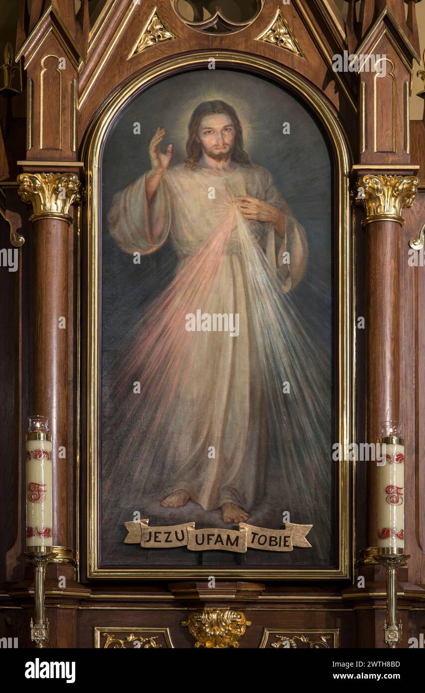 Chapel of St. Jozefa, Sanctuary of Divine Mercy, Krakow, Poland Stock ...