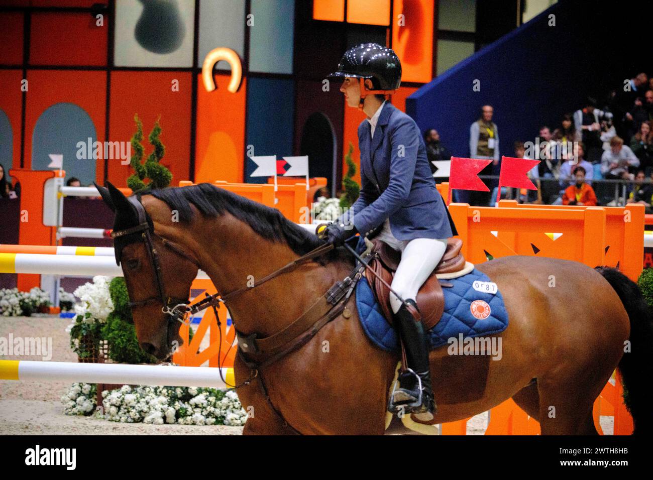 Paris, France. 17th Mar, 2024. Jennifer HOCHSTADTER (LIE) riding GOLDEN ...