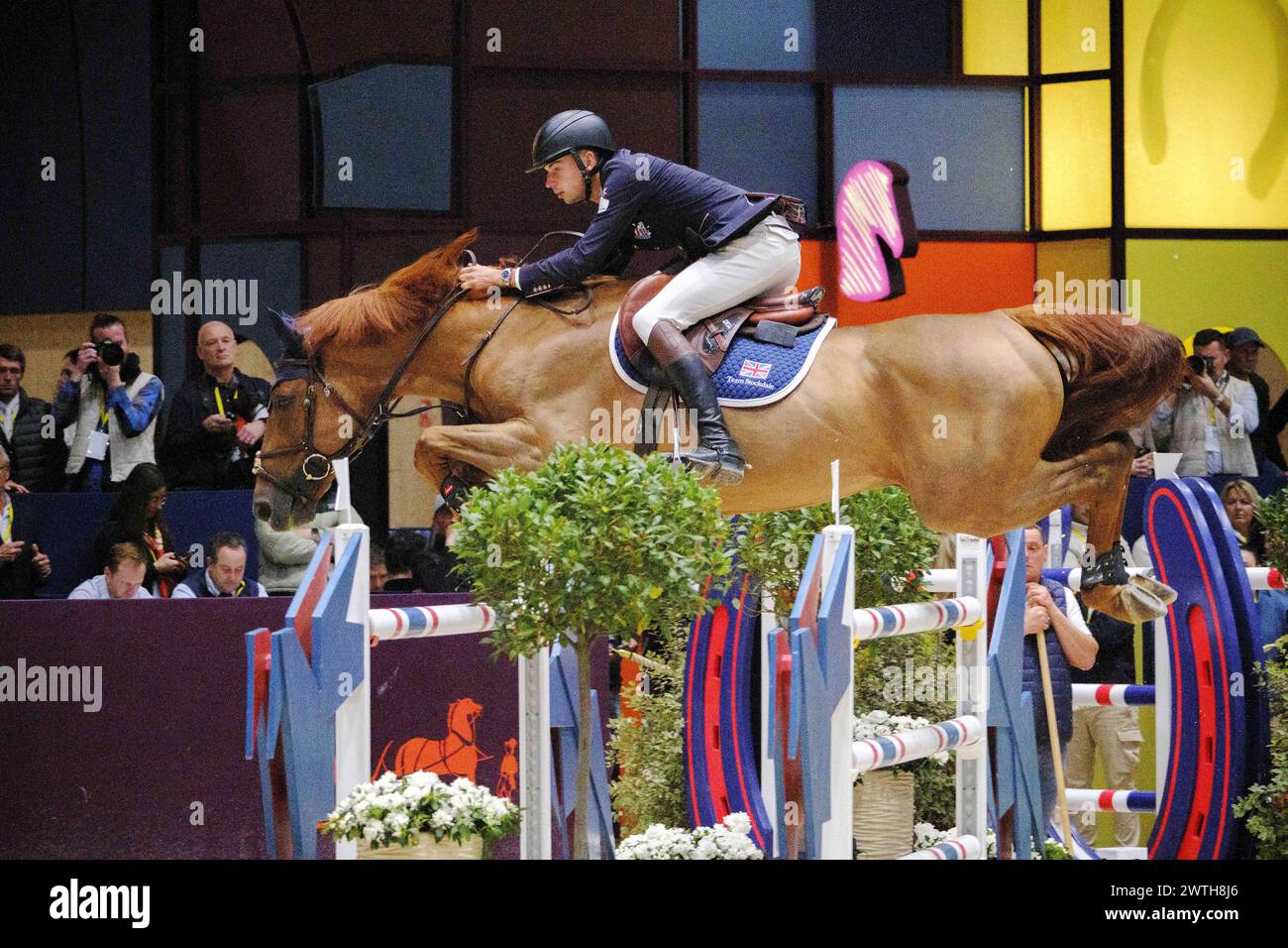 Paris, France. 17th Mar, 2024. Joseph STOCKDALE (GBR) riding EBANKING ...