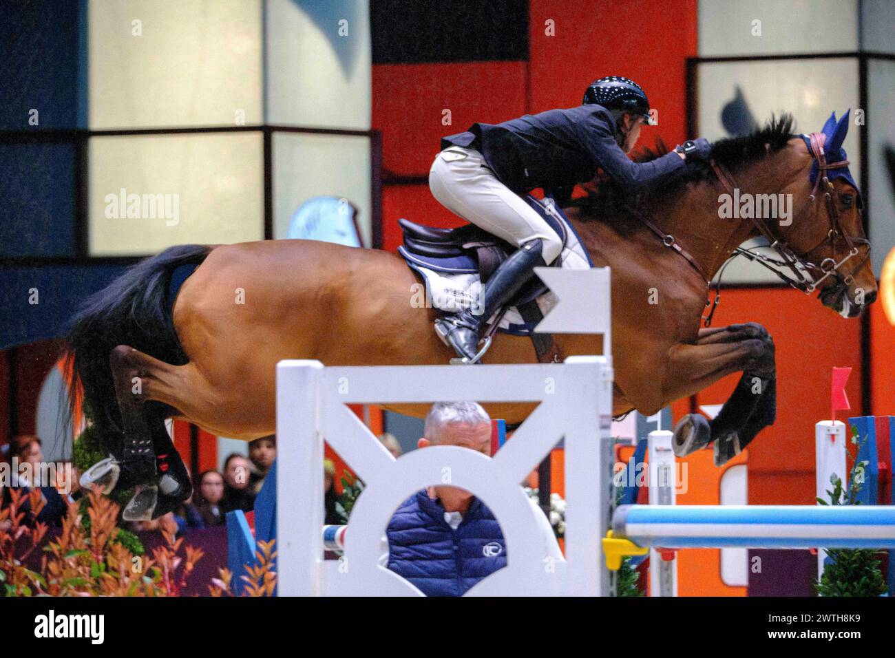 Paris, France. 17th Mar, 2024. Andre BRANDT (SWE) riding Ilyon Es ...