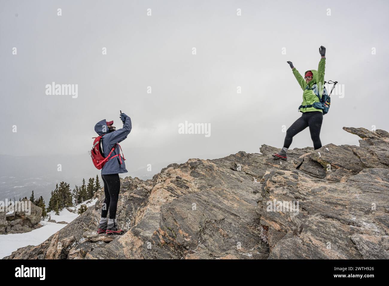 Photos at the top of the mountain Stock Photo - Alamy
