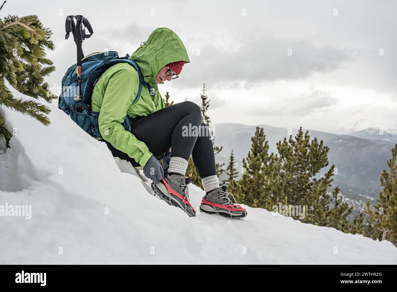 Getting ready for a hike in Colorado Stock Photo - Alamy