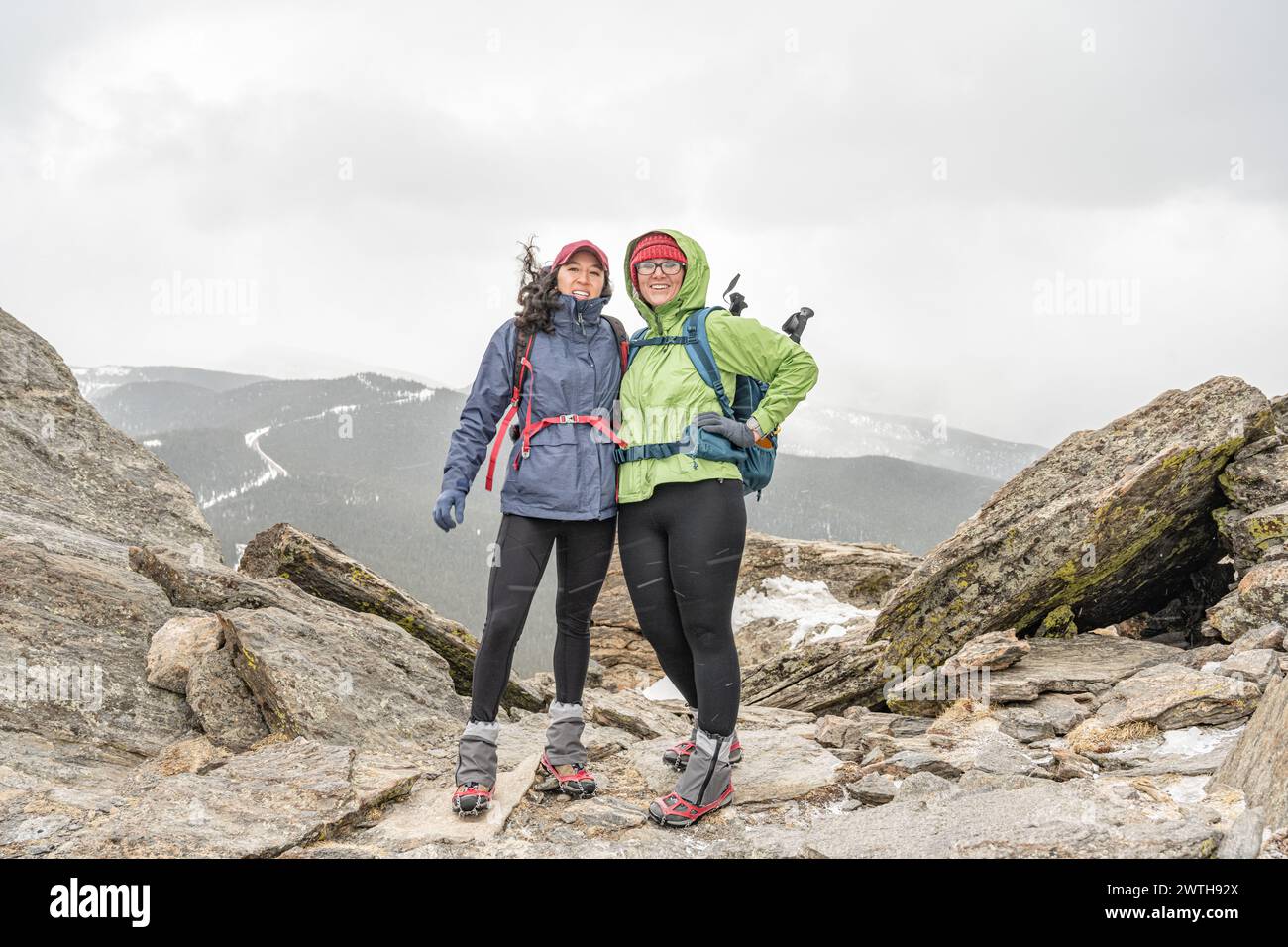 Buddy picture from the top of a Colorado Mountain Stock Photo - Alamy