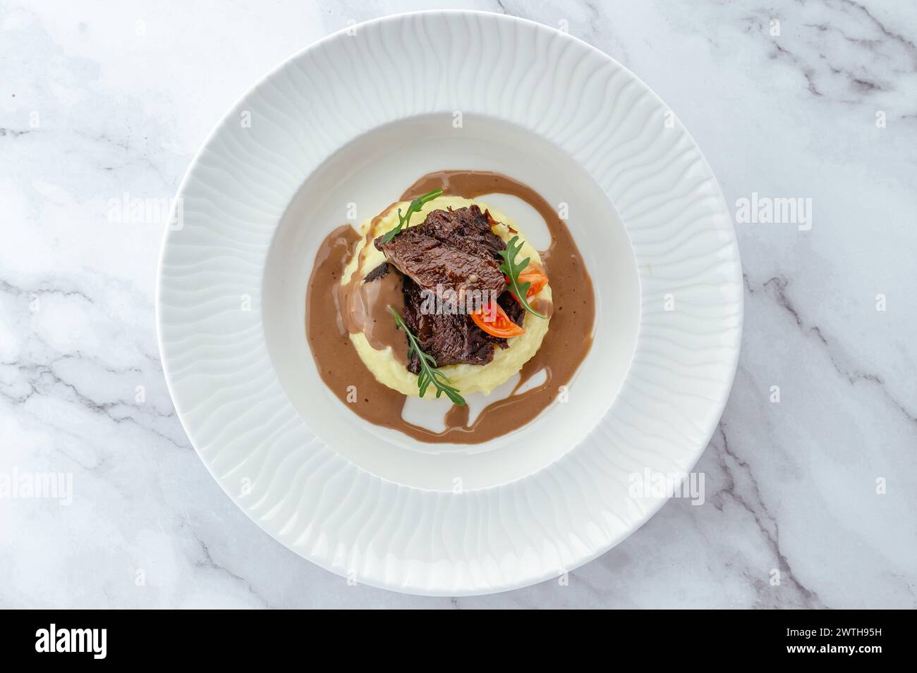 Rare beef tenderloin potato hi-res stock photography and images - Alamy