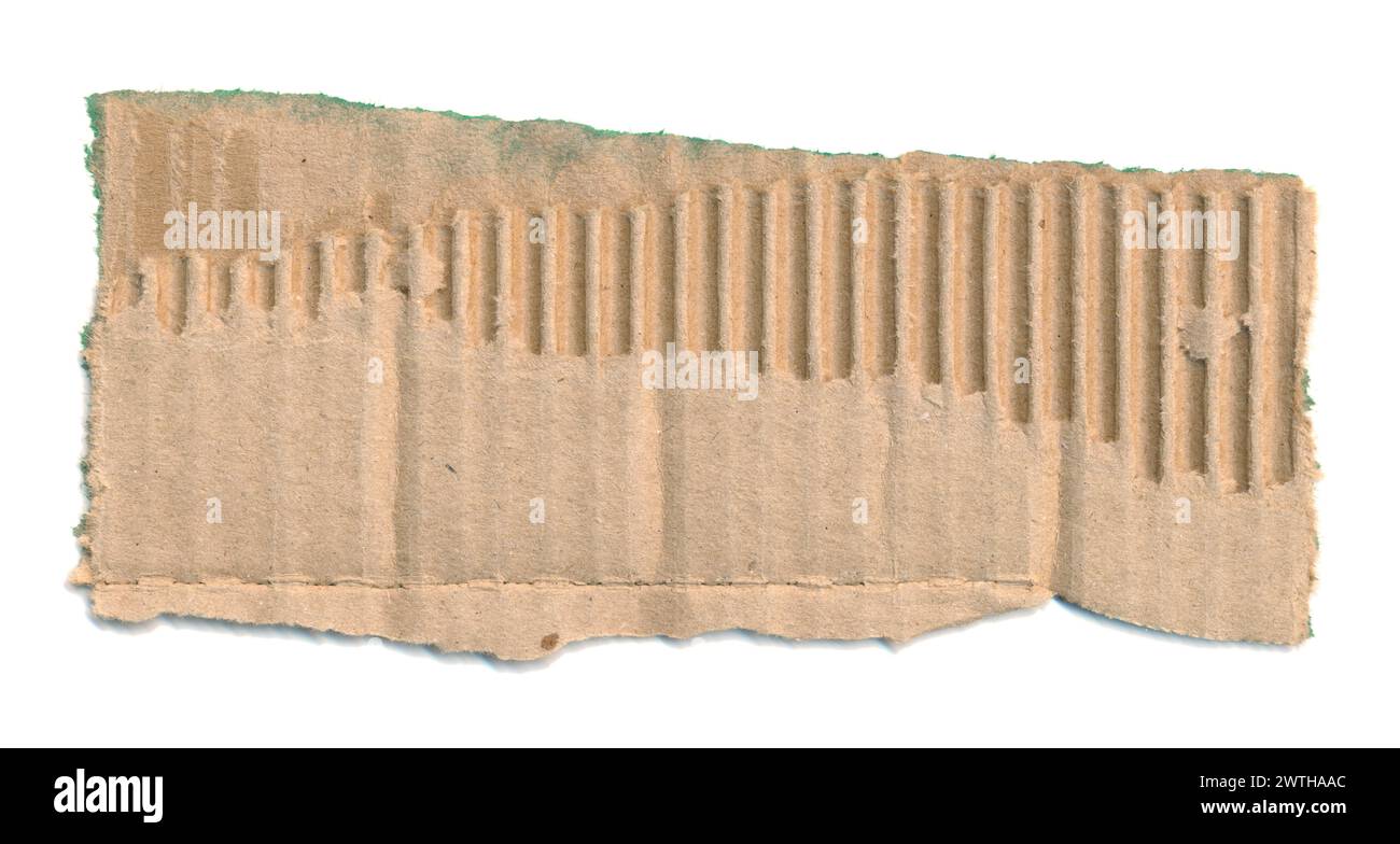 Torn piece of cardboard, background for banner. Blank paper piece ...