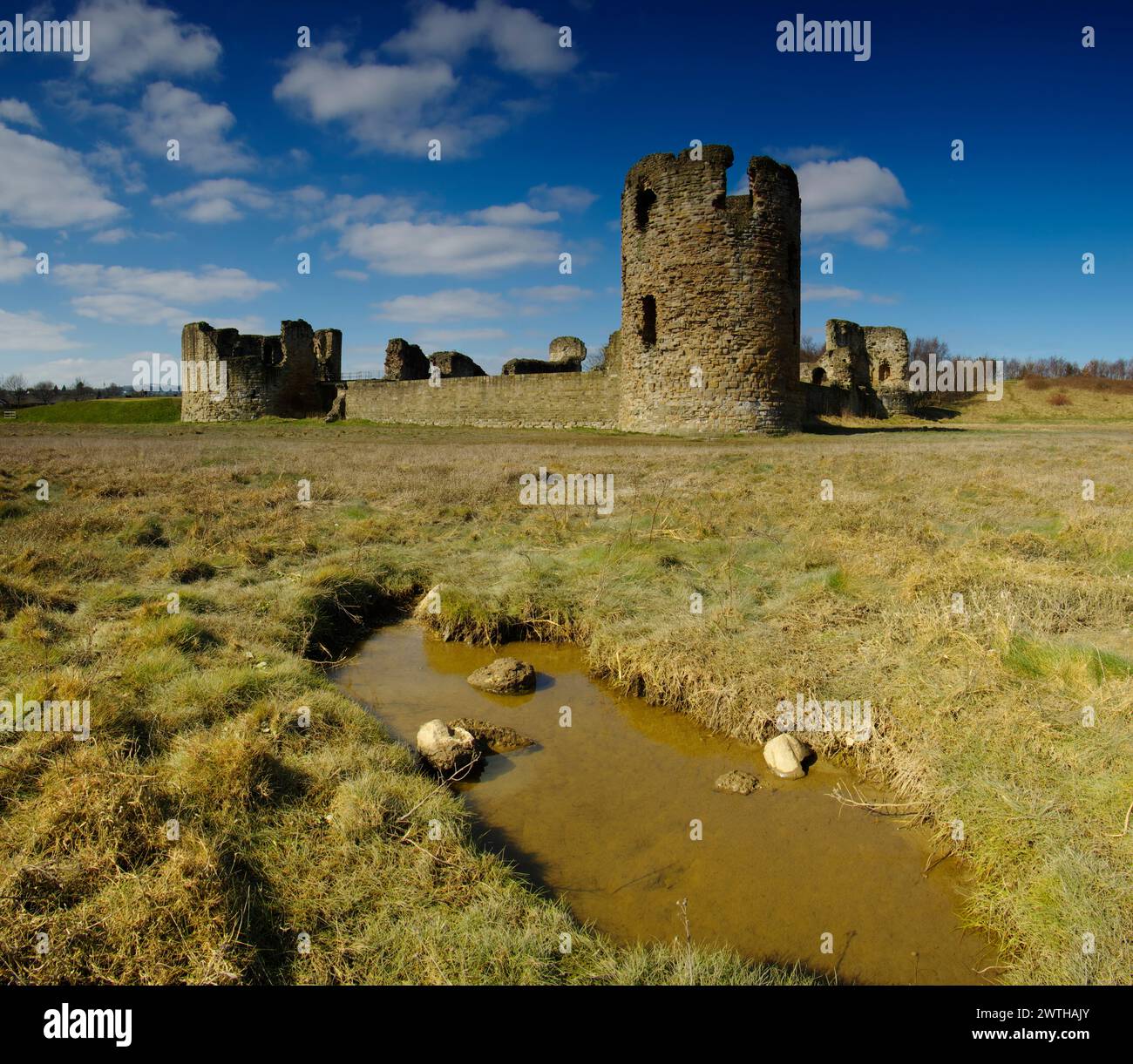 Flint Castle, Castell y Fflint, North Wales, United Kingdom Stock Photo ...