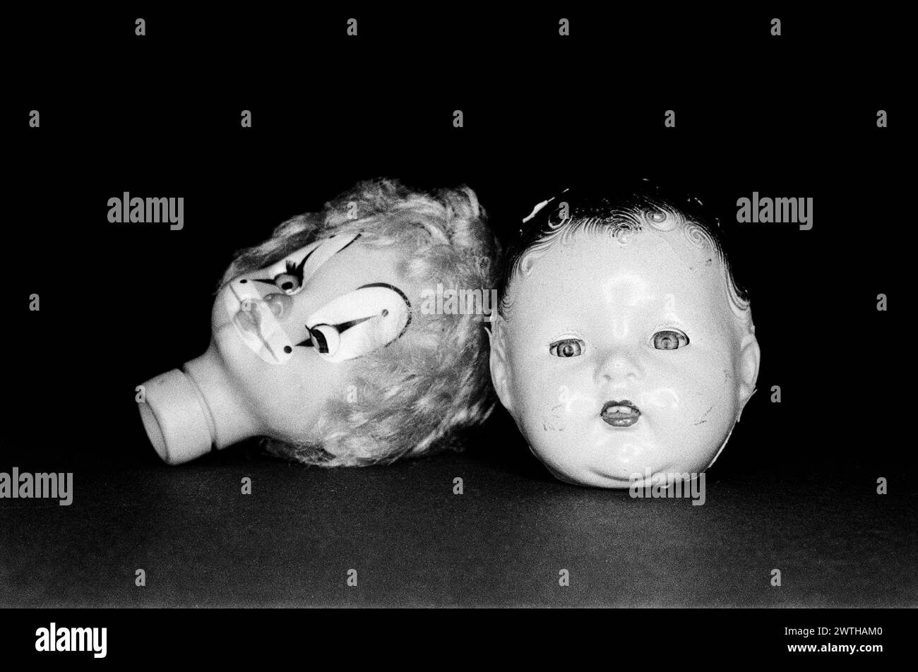 Dolls Heads photographed in the studio Stock Photo - Alamy
