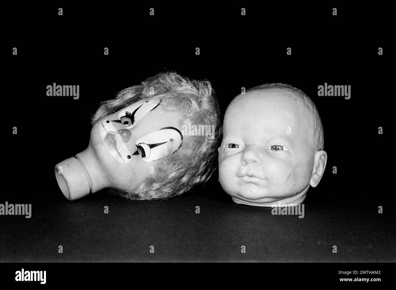 Dolls Heads photographed in the studio Stock Photo - Alamy