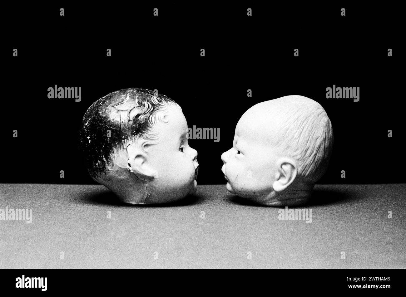 Dolls Heads photographed in the studio Stock Photo - Alamy