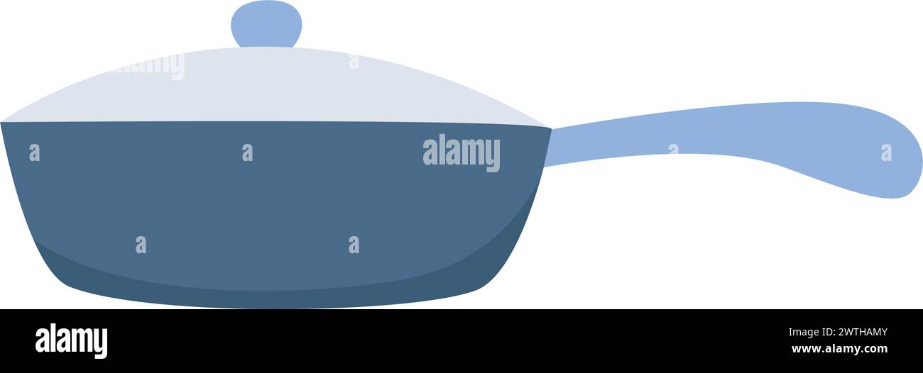 Frying pan with lid clip art vector graphics Stock Vector Image & Art ...