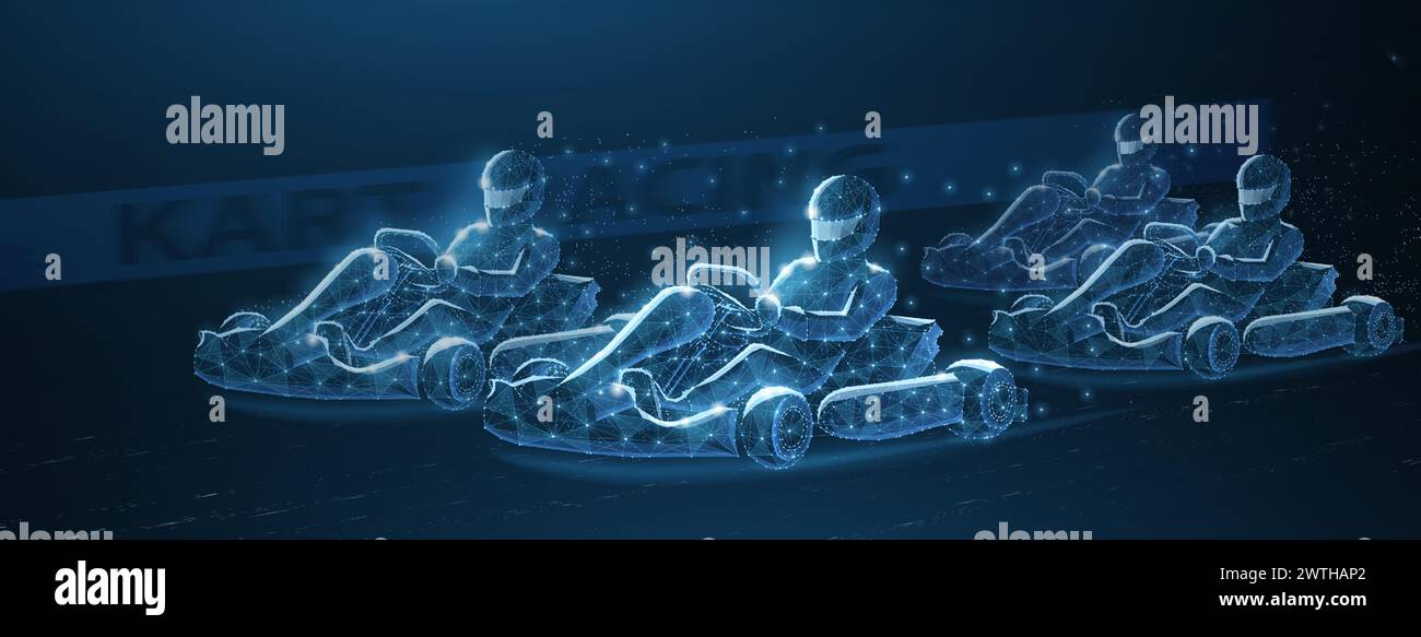 Indoor go kart finish Stock Vector Images - Alamy