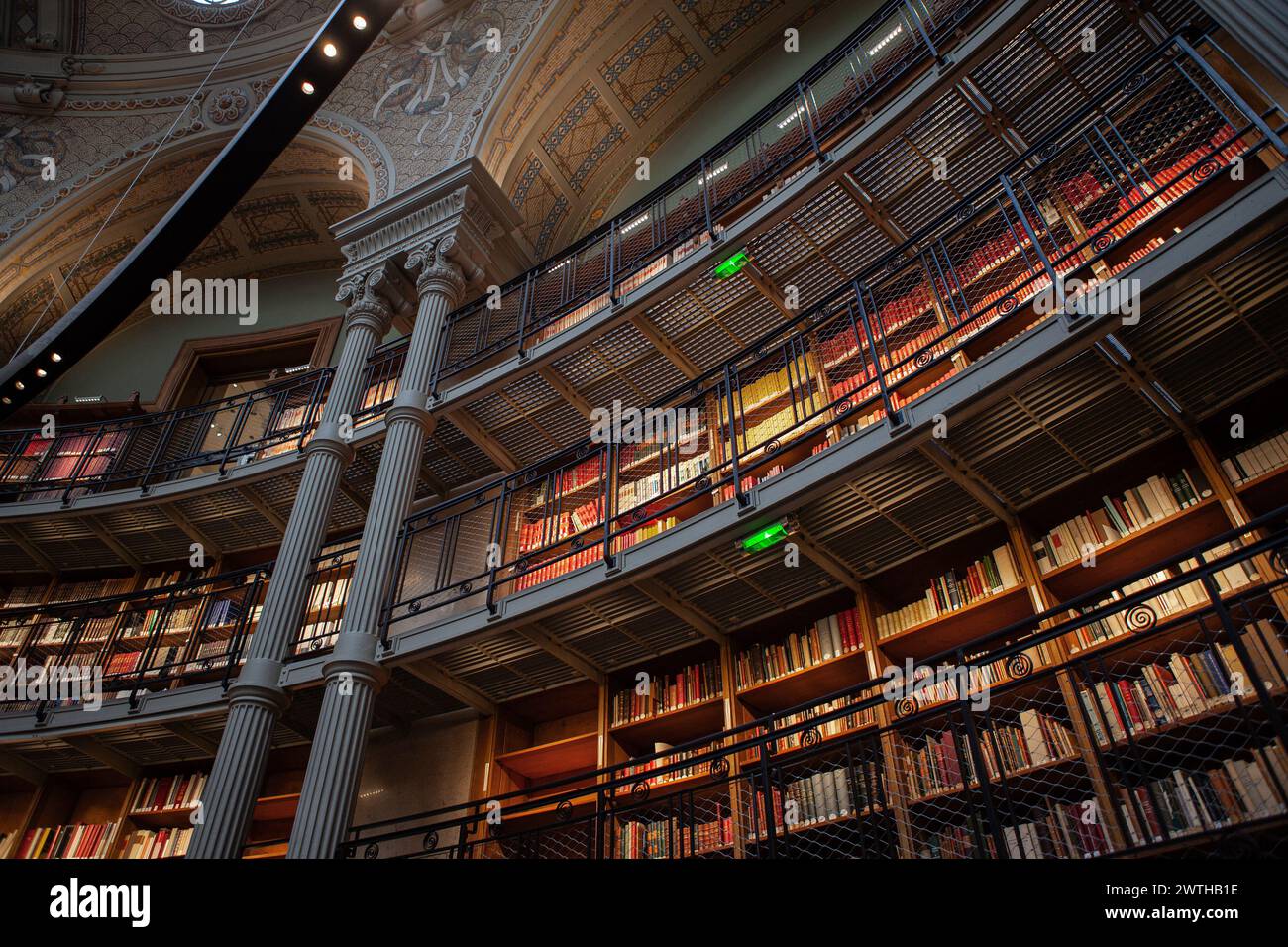 Interior of French Great Library in Paris Stock Photo - Alamy