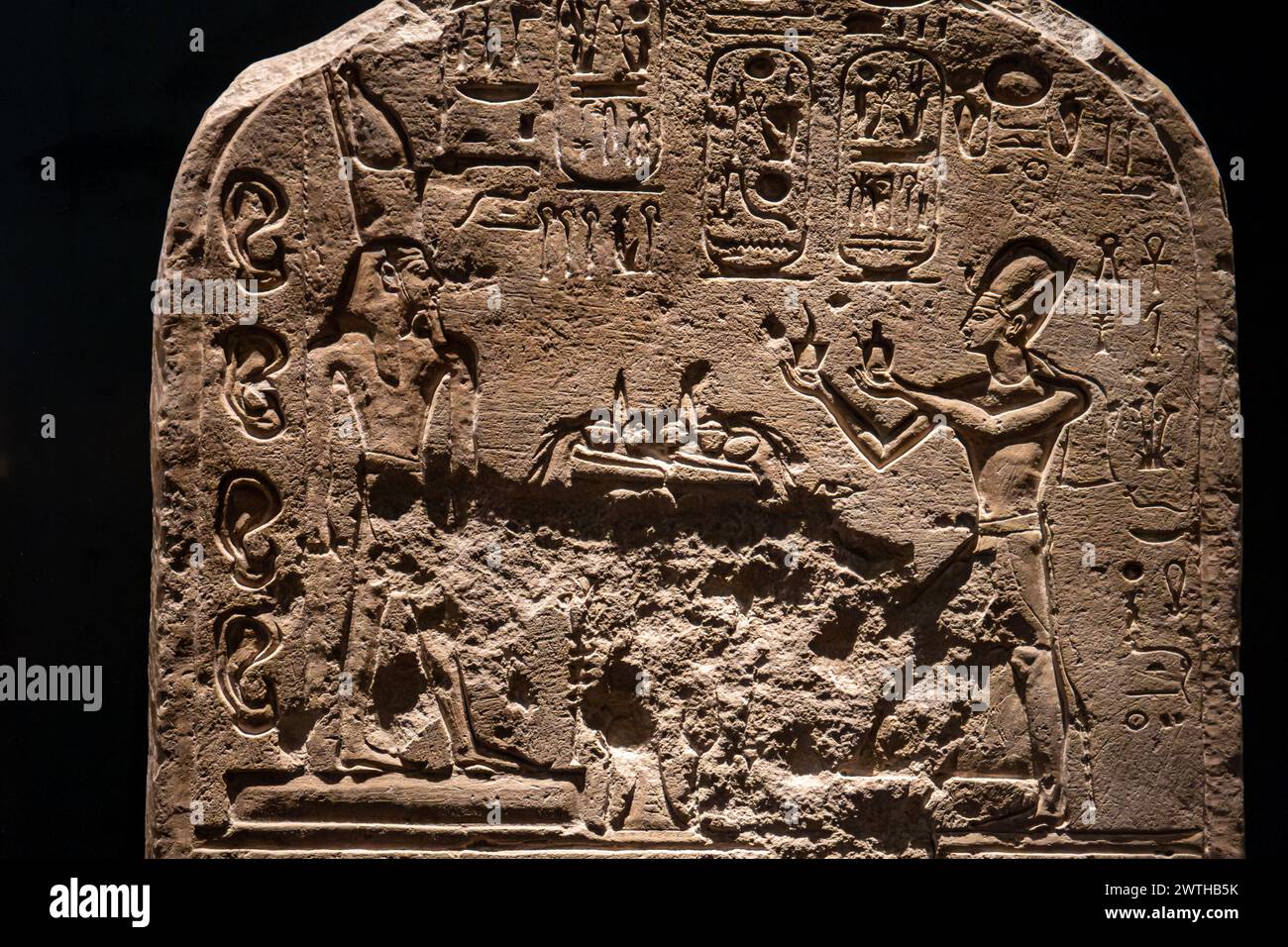 A closeup of an ancient Egyptian carvings on an old stone Stock Photo ...