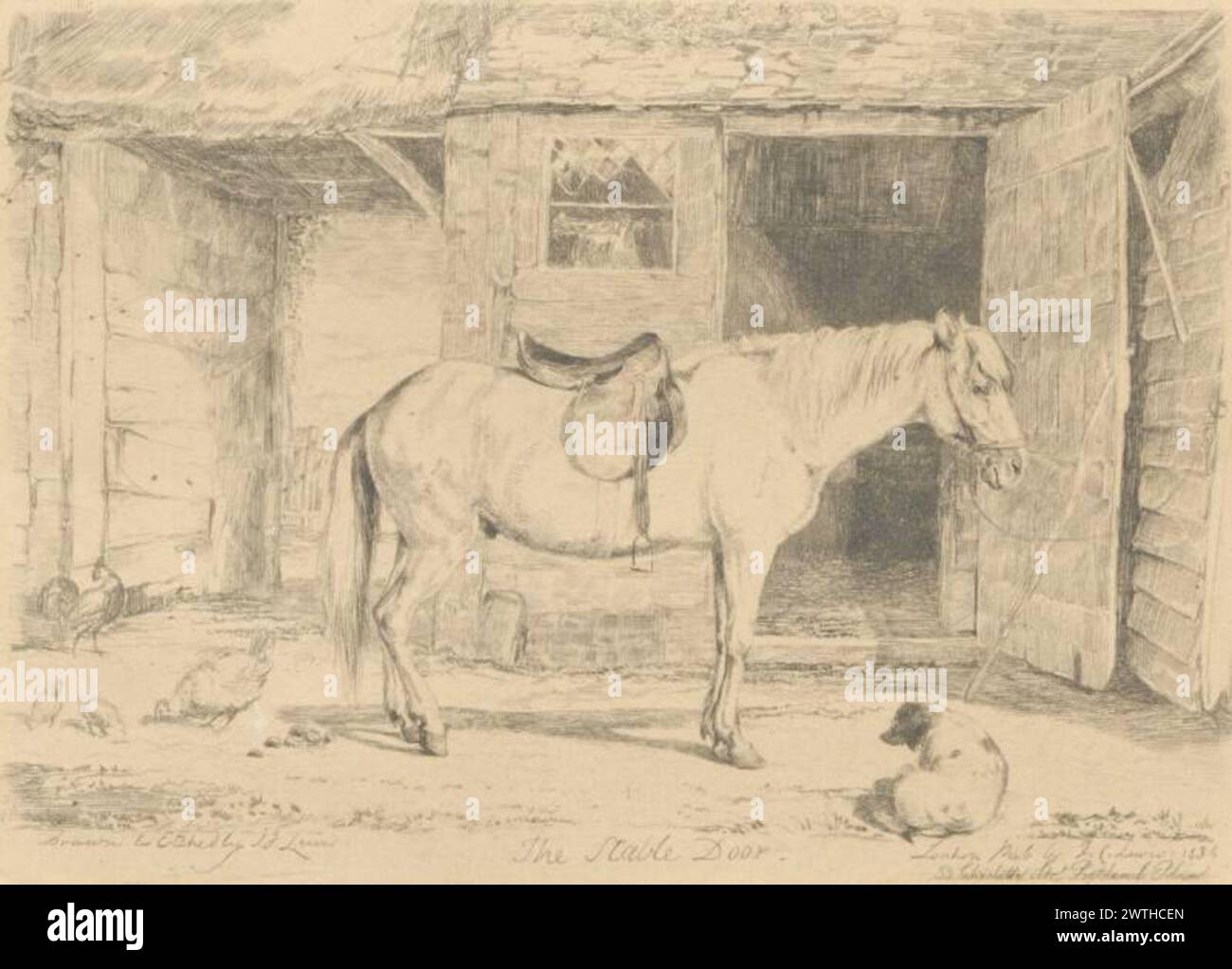 Horse Standing in a Farmhouse John Frederick Lewis (London, England ...
