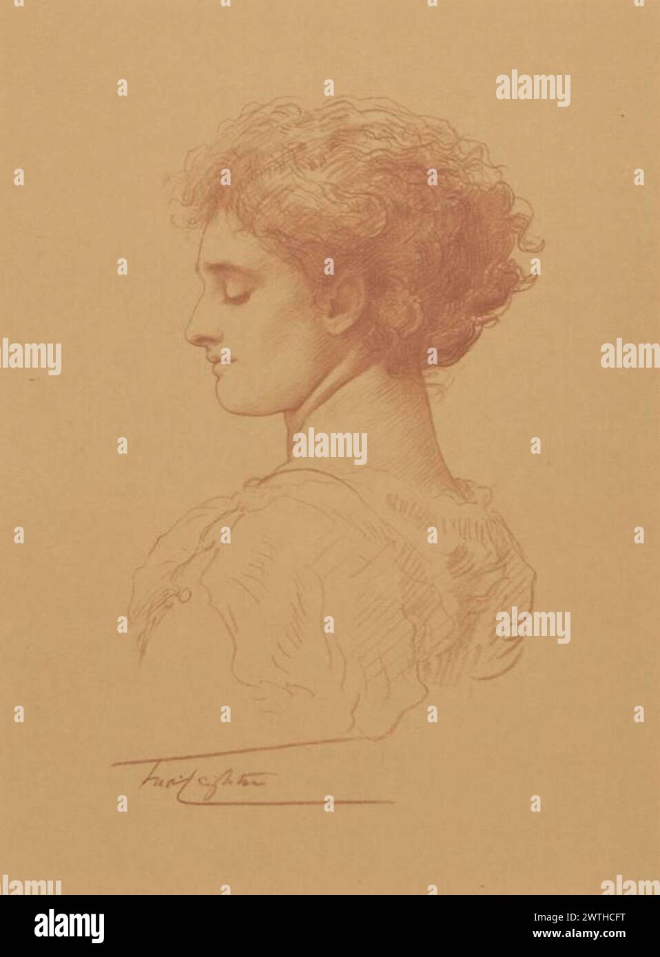 Study of a Head Lord Frederic Leighton (Scarborough, England, 1830 ...