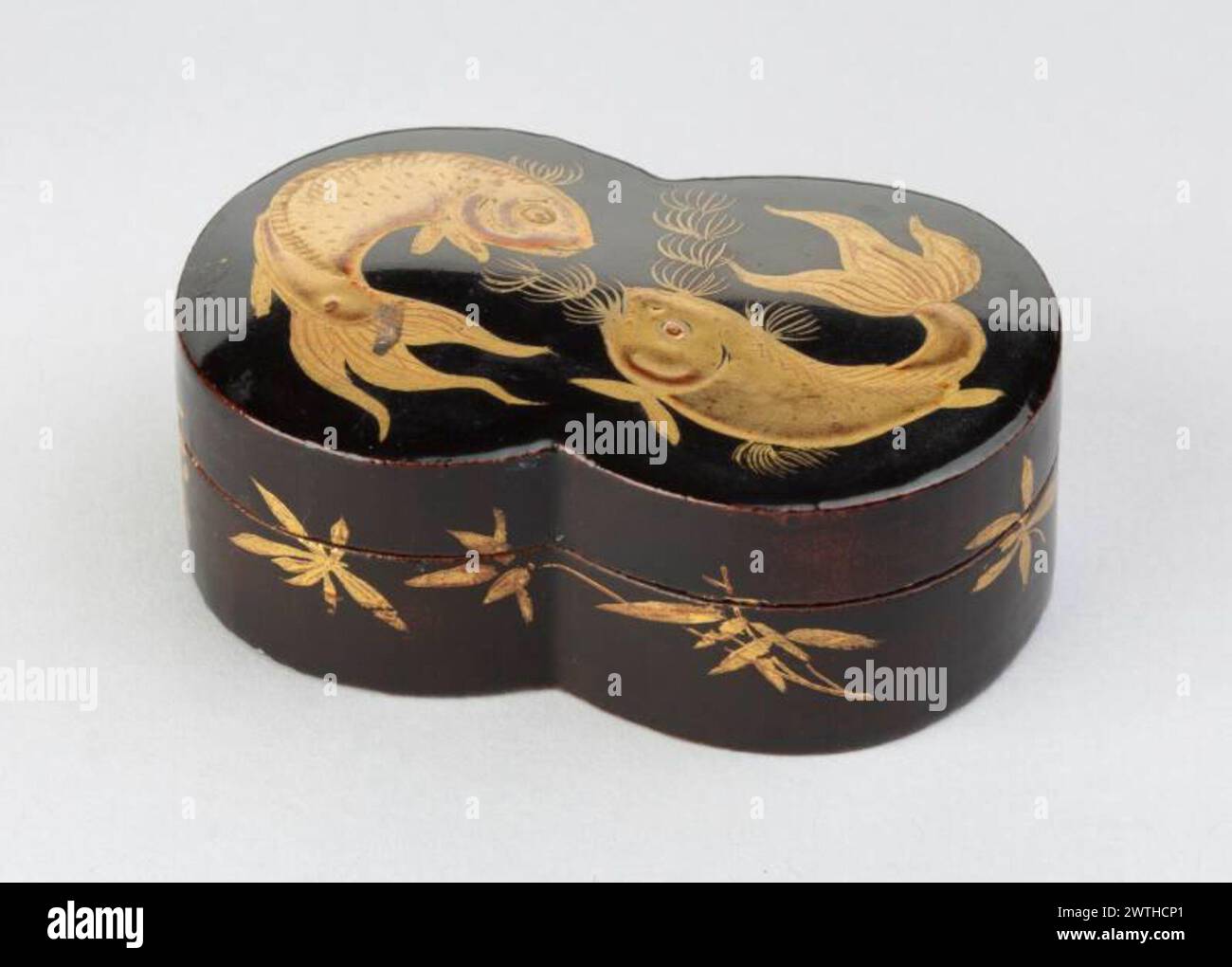 Japanese Gold and Black Lacquer Box with Carp Meiji Period, 1868 - 1912 ...