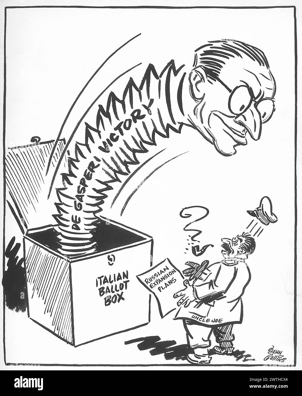 Cartoon - Not What He Expected. John Collins (1917-2007 Stock Photo - Alamy
