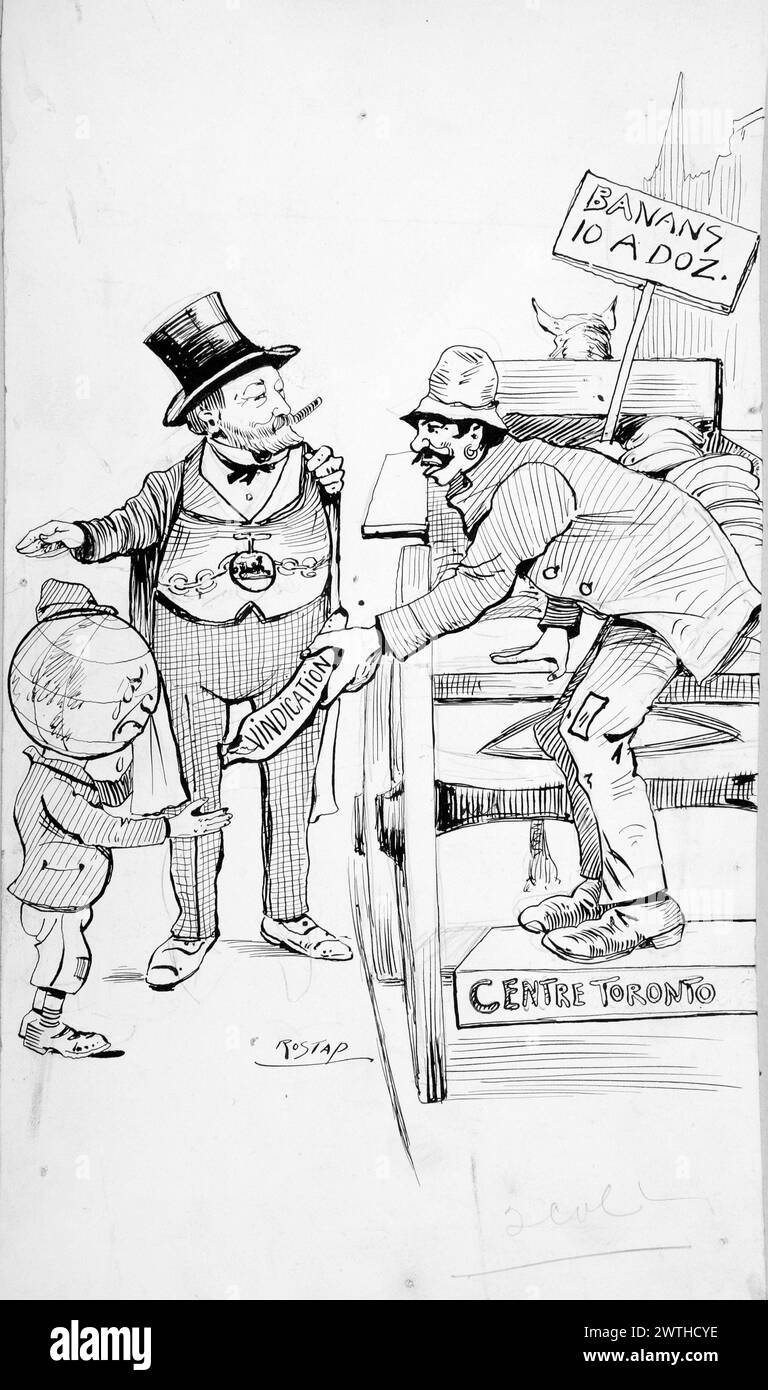 Cartoon - Centre Toronto Rostap (1866-1949 Stock Photo - Alamy