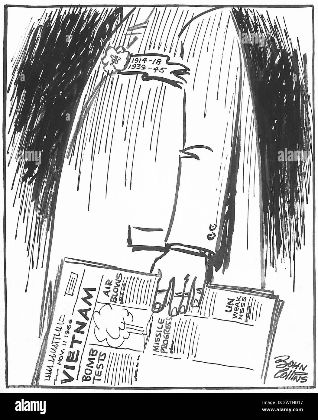 Cartoon - We Remember-But We Don't Seem to Learn. John Collins (1917 ...